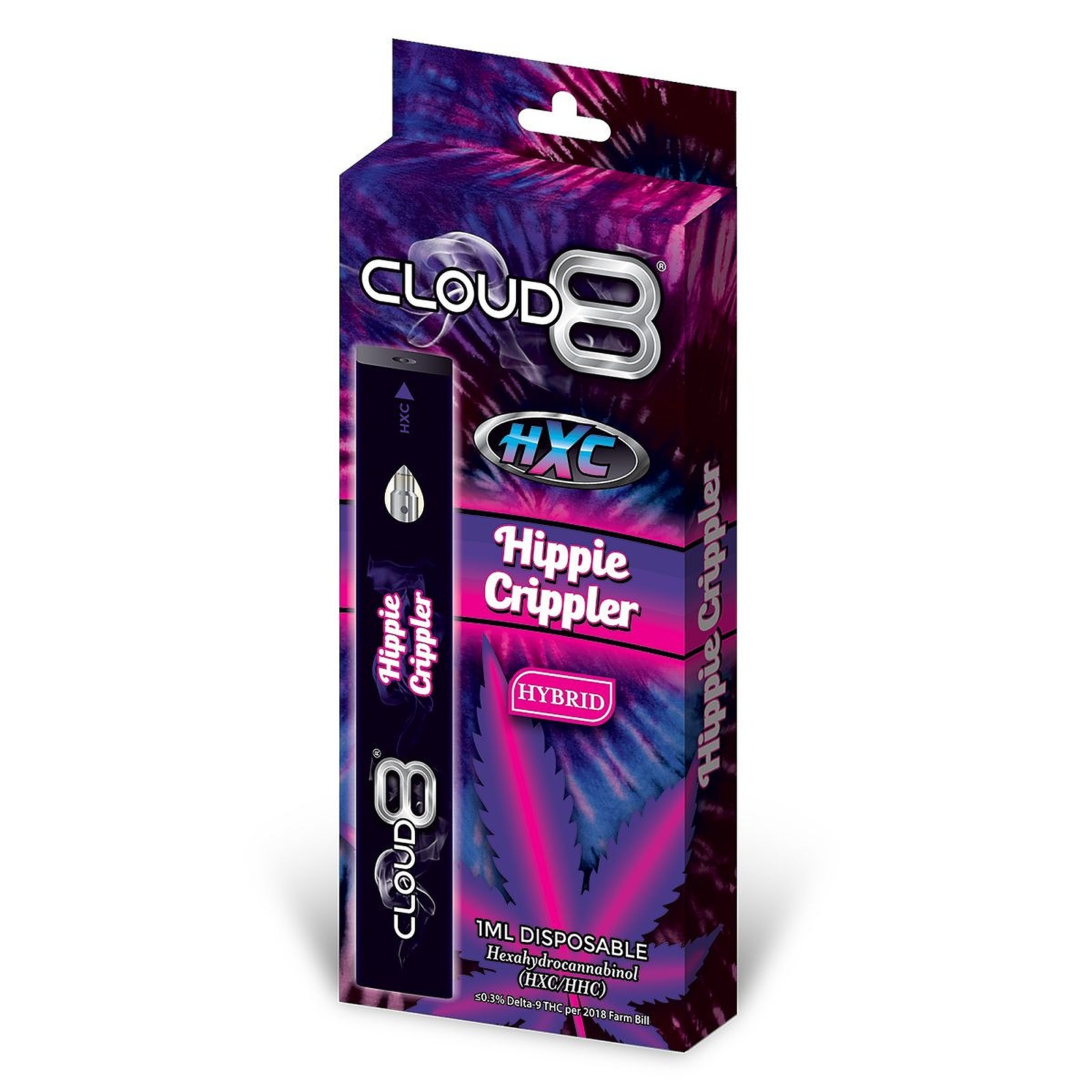 Cloud 8 Delta-8 THC: Cloud 8 HXC - Hippie Crippler - 1ML Disposable ...
