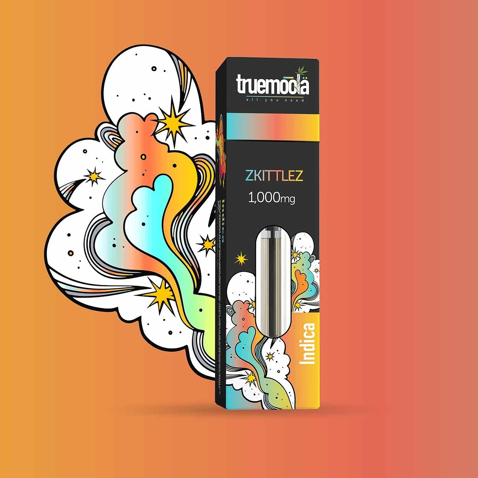 Truemoola: Zkittlez - (Indica) 1000MG Cartridge | Leafly