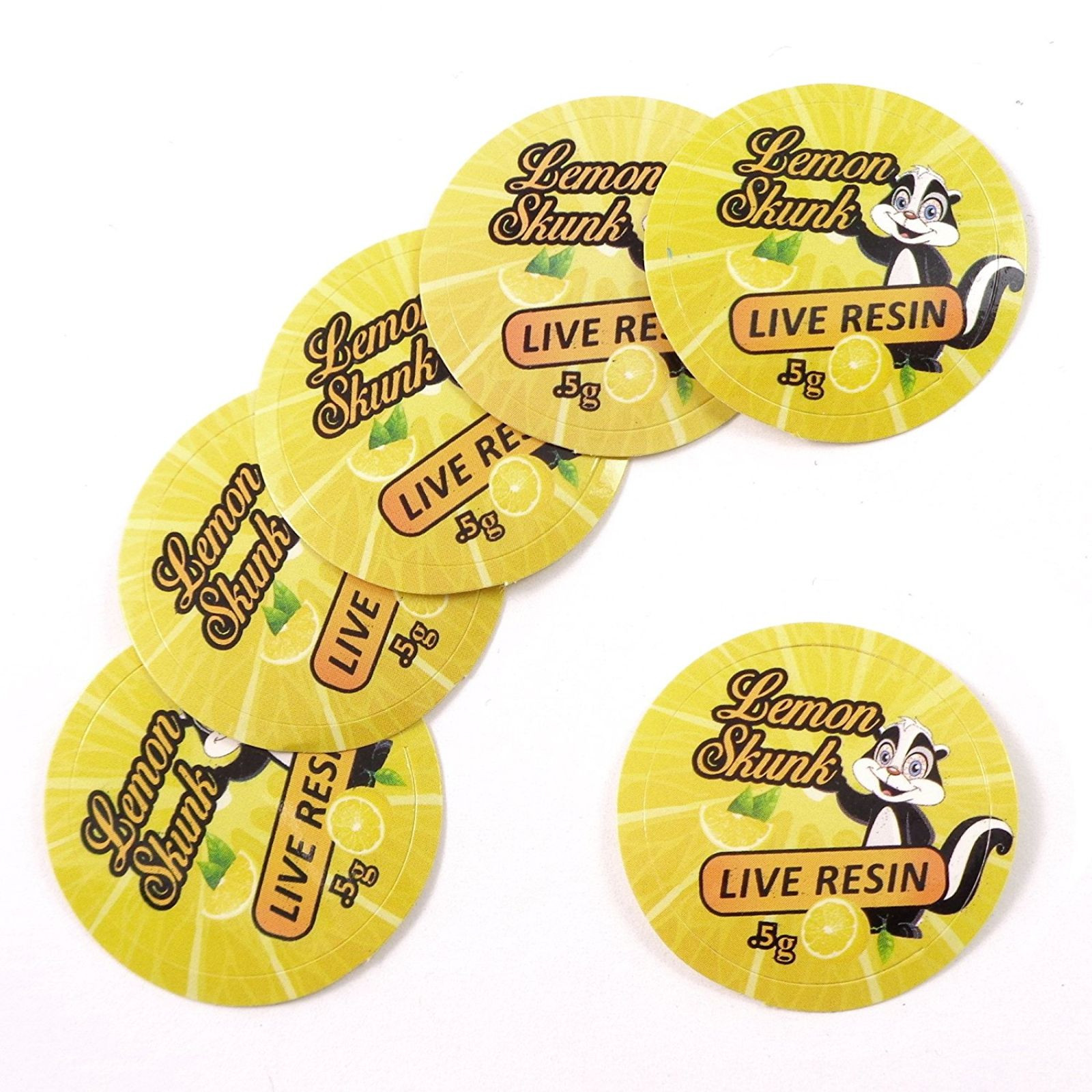 Shatter Labels: 100 Yellow Lemon Skunk Live Resin 1/2 Gram Medical Rx ...
