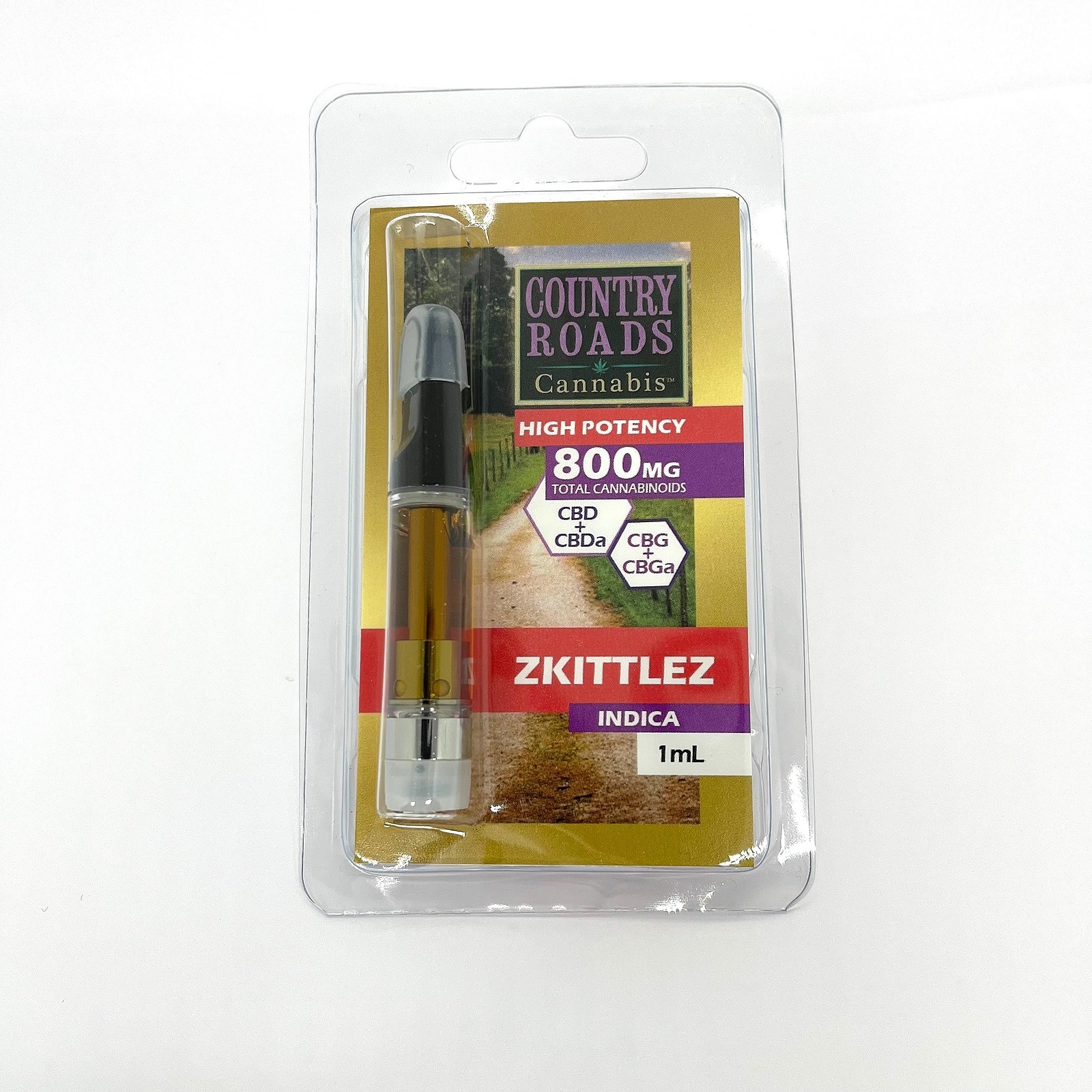 Country Roads Cannabis: Zkittlez Full Spectrum CBDa Vape Cartridge | Leafly
