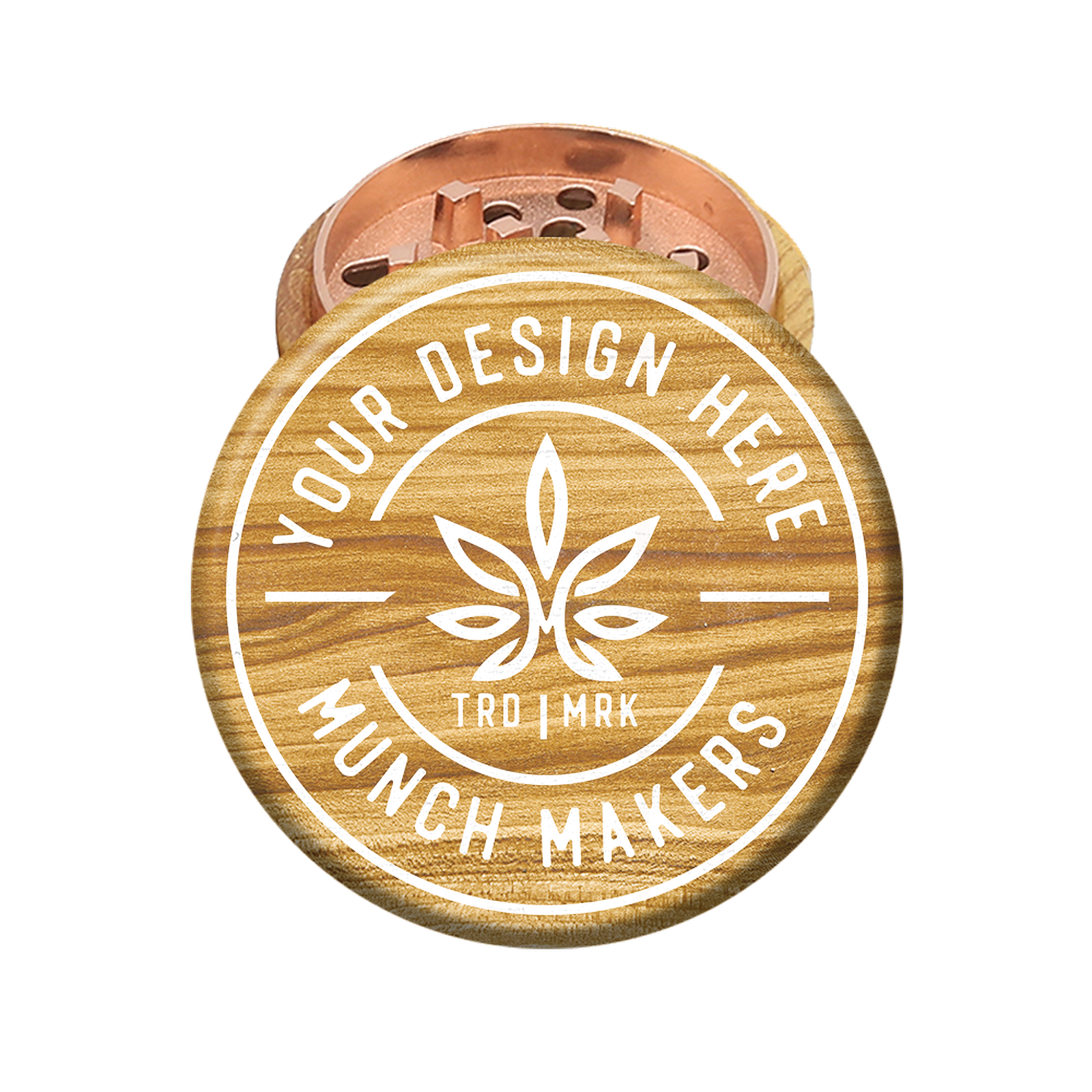 Munchmakers - Premium Custom Grinders: Wood Texture Grinder | Leafly