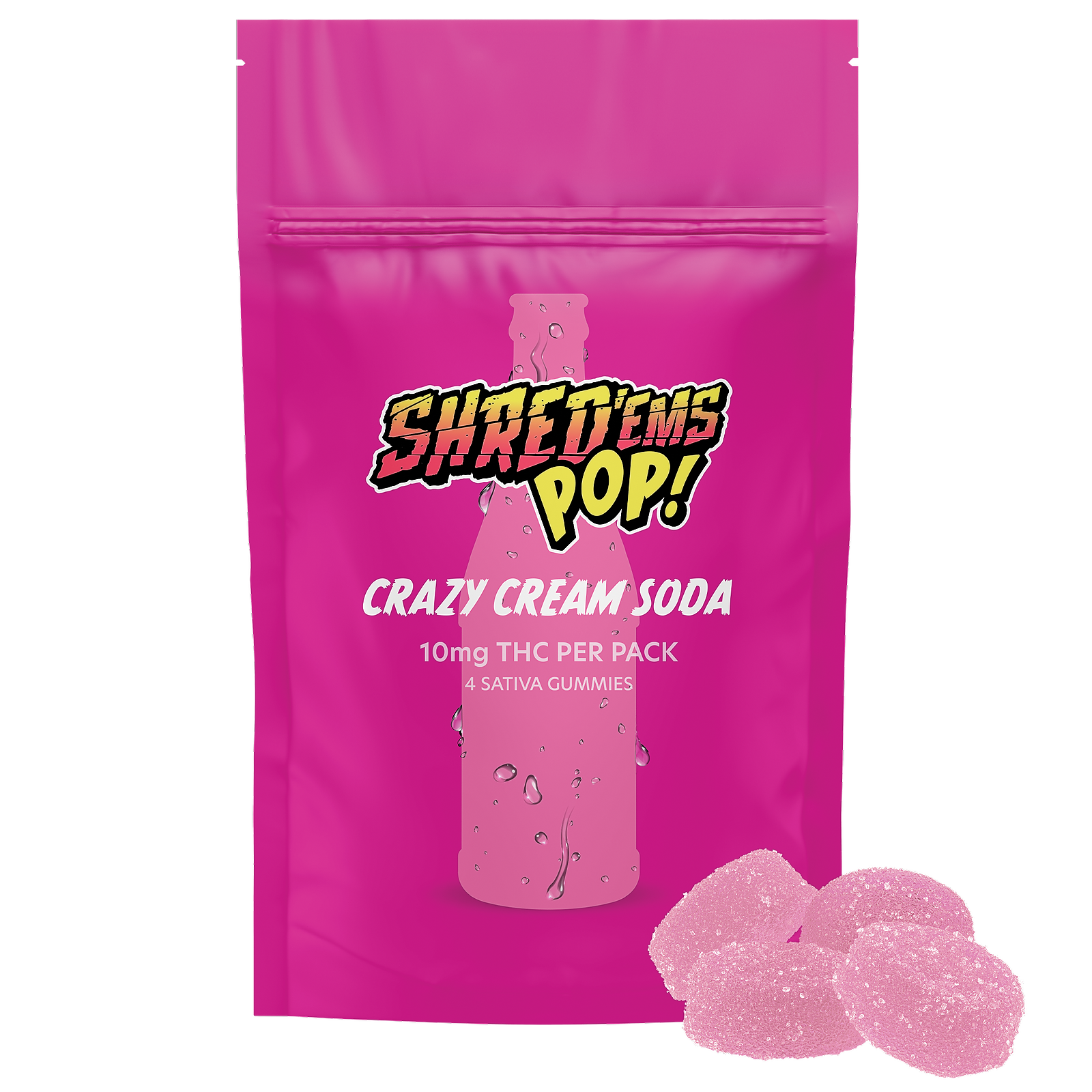 Shred: SHRED'EMS POP! Crazy Cream Soda - 4 pack 10 mg THC | Leafly