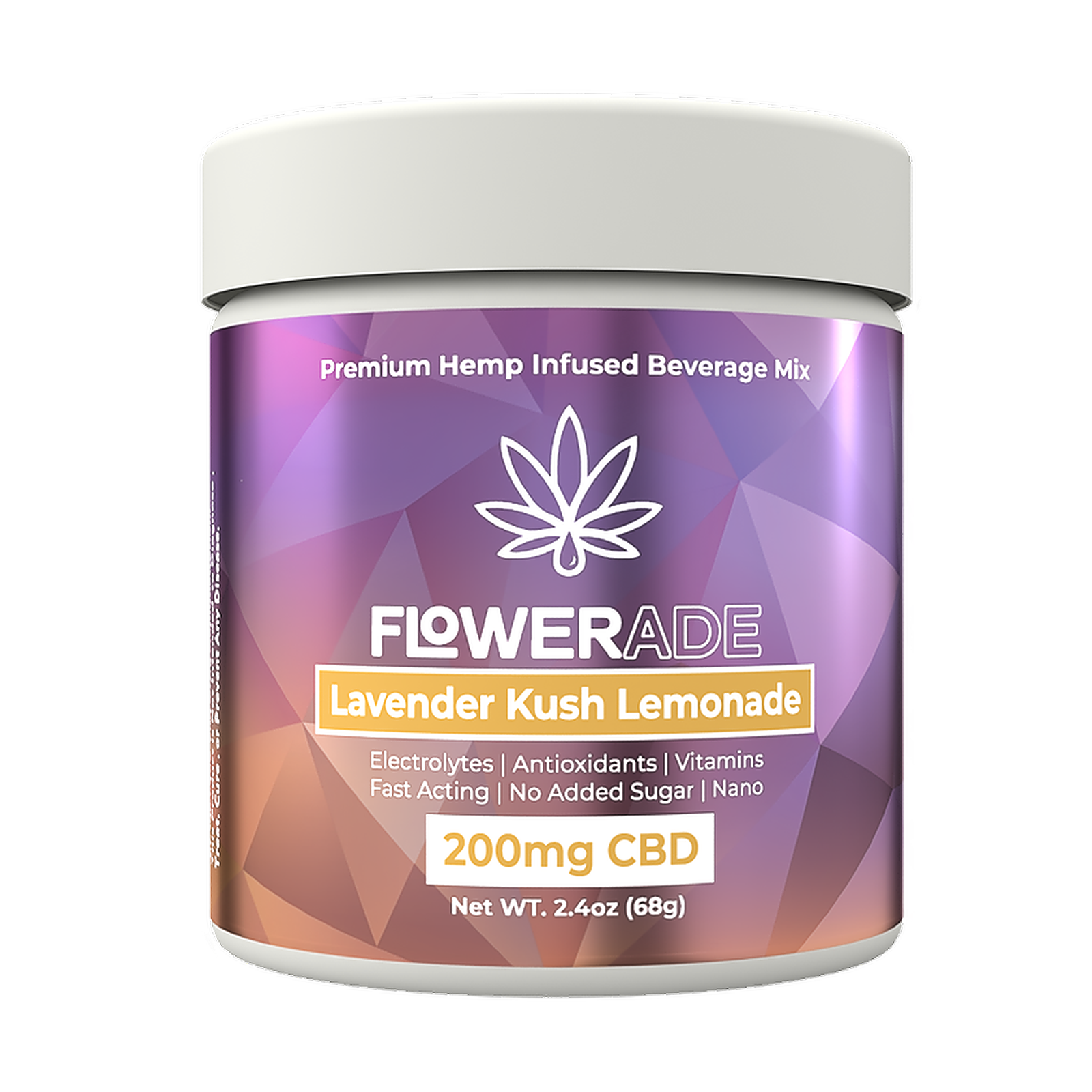 Flowerade: Lavender Kush Lemonade - 200mg CBD | Leafly