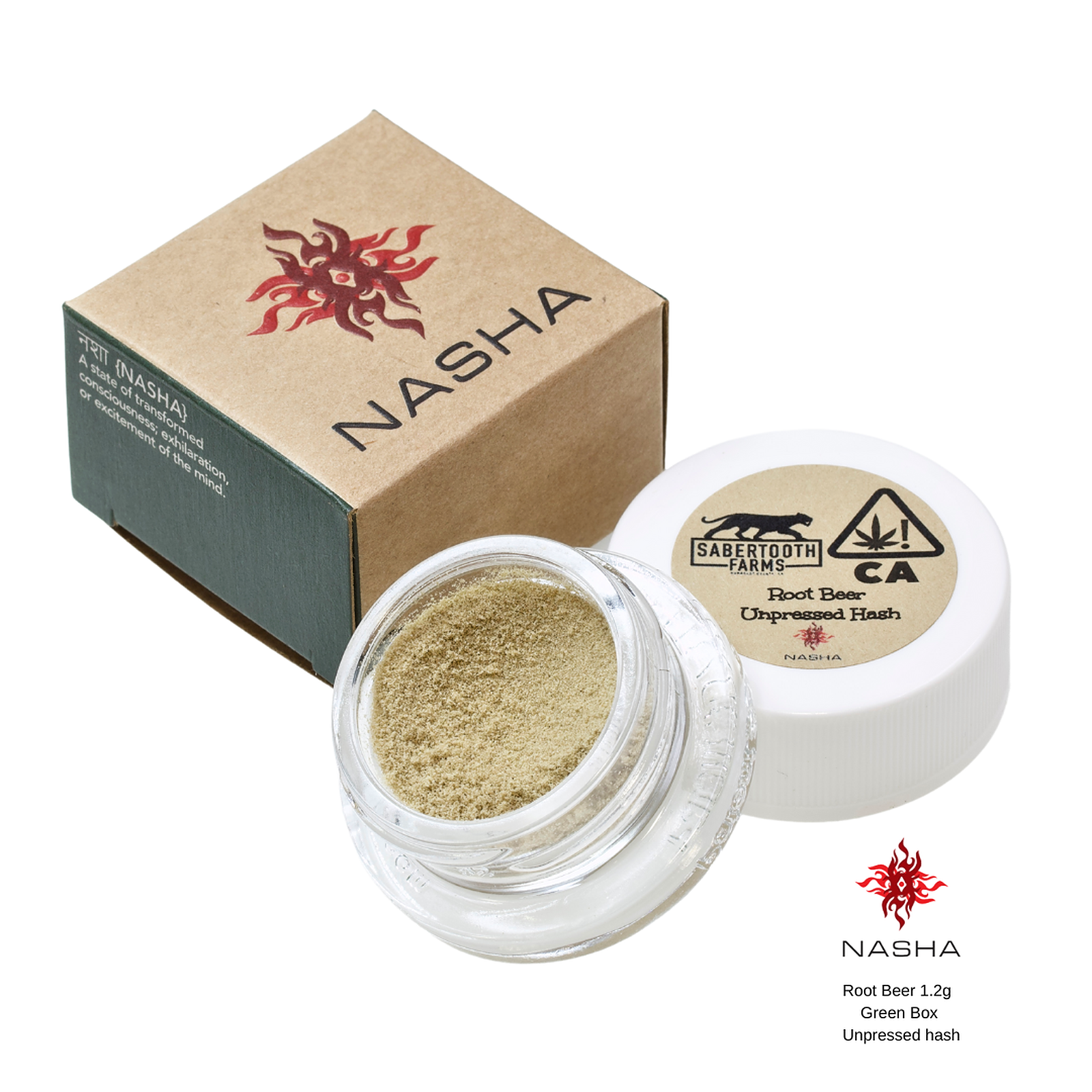 NASHA: Root Beer 1.2g Green Unpressed Hash | Leafly
