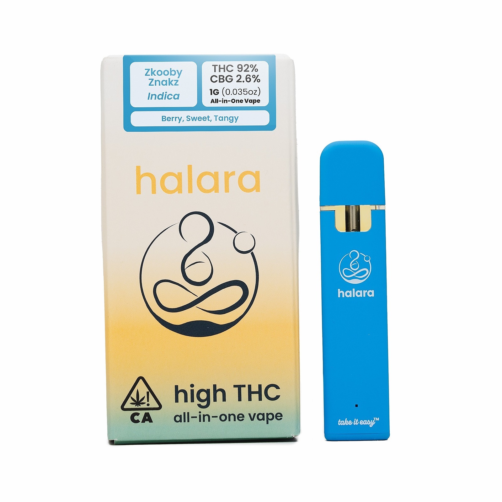 Halara: High THC All-in-One - Zkooby Znakz 1G | Leafly