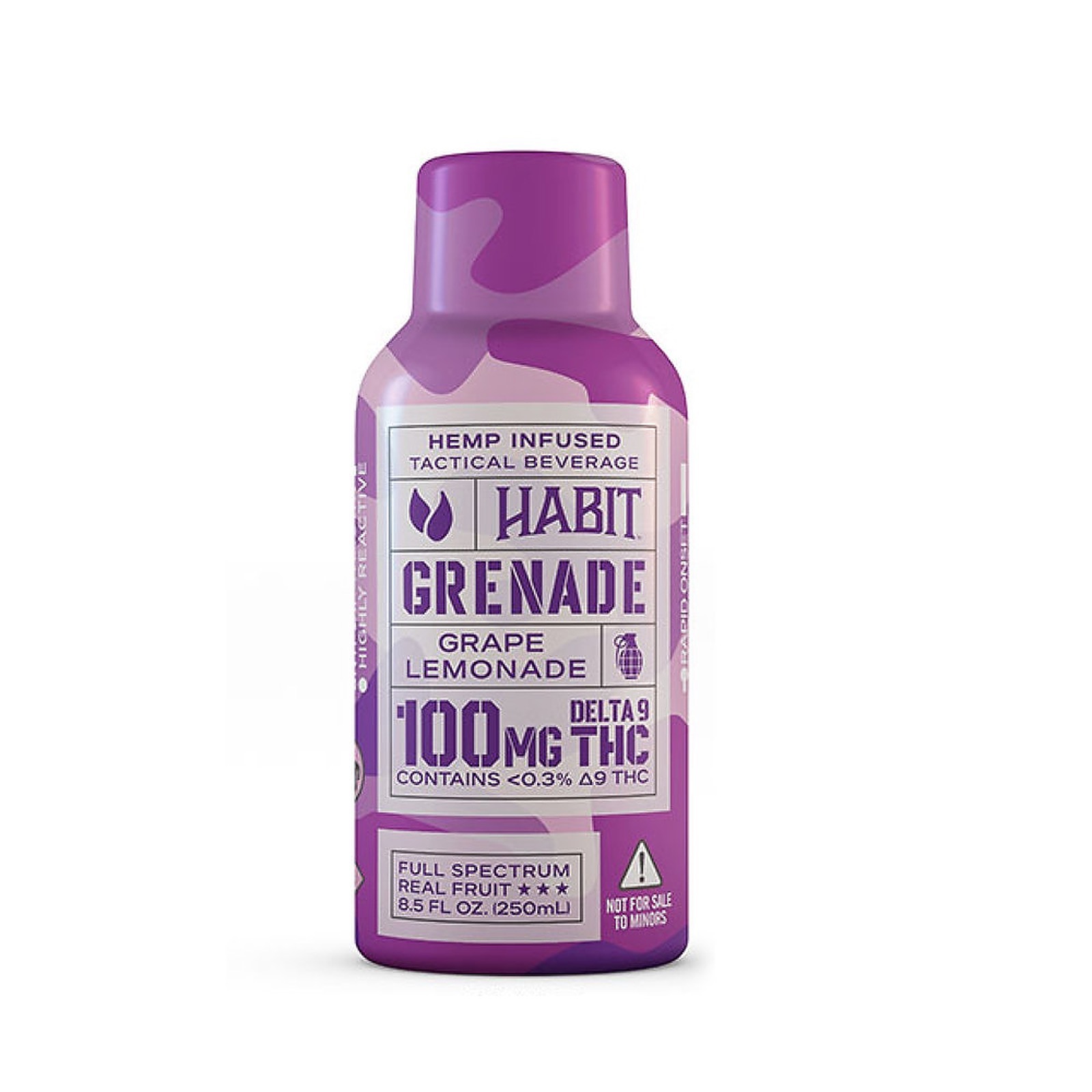 Luxe THC: 100mg THC Grape Lemonade Grenade | 8.5 oz | Leafly