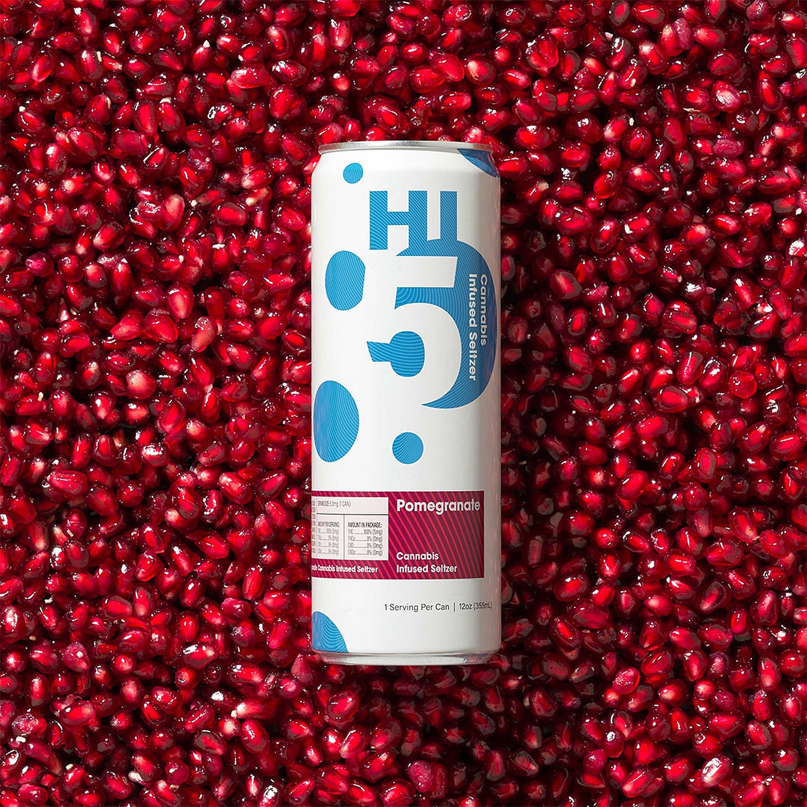 Hi5: Hi5 Cannabis Seltzer: Pomegranate 5mg | Leafly