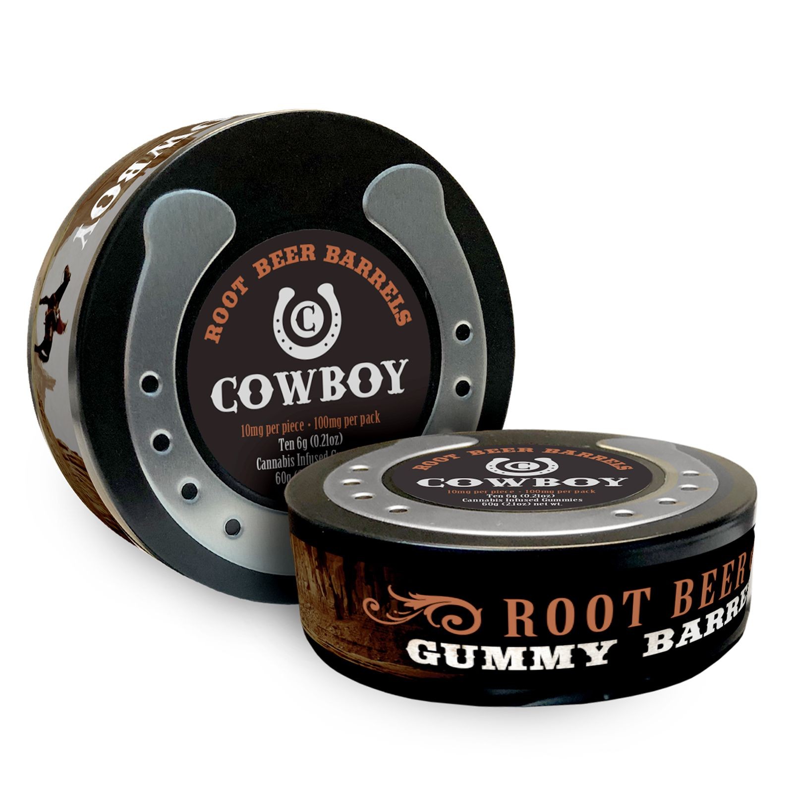Cowboy Cannabis: Cowboy Gummy Barrels - Root Beer | Leafly