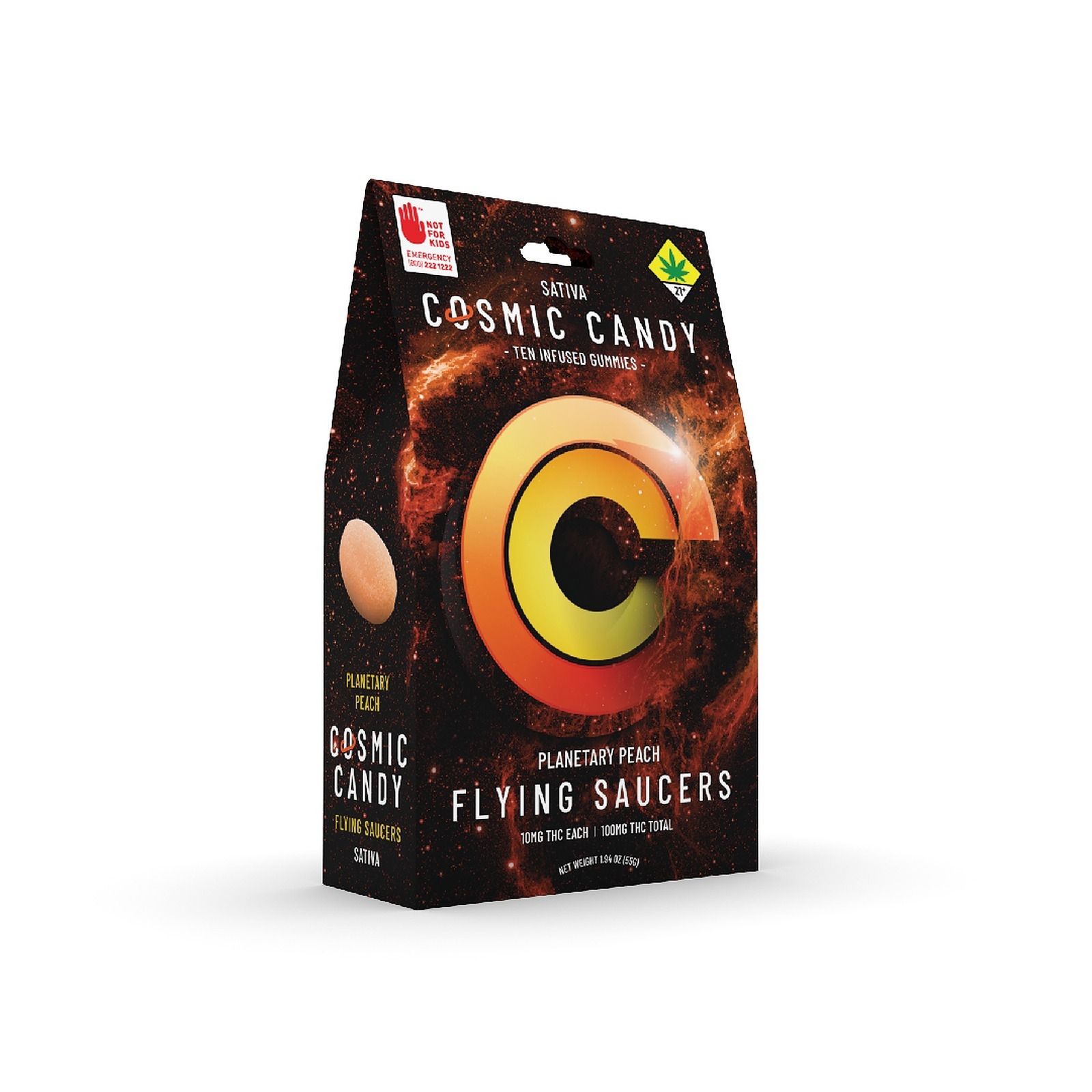 Cosmic Candy: Cosmic- Planetary Peach Sativa 100mg | Leafly