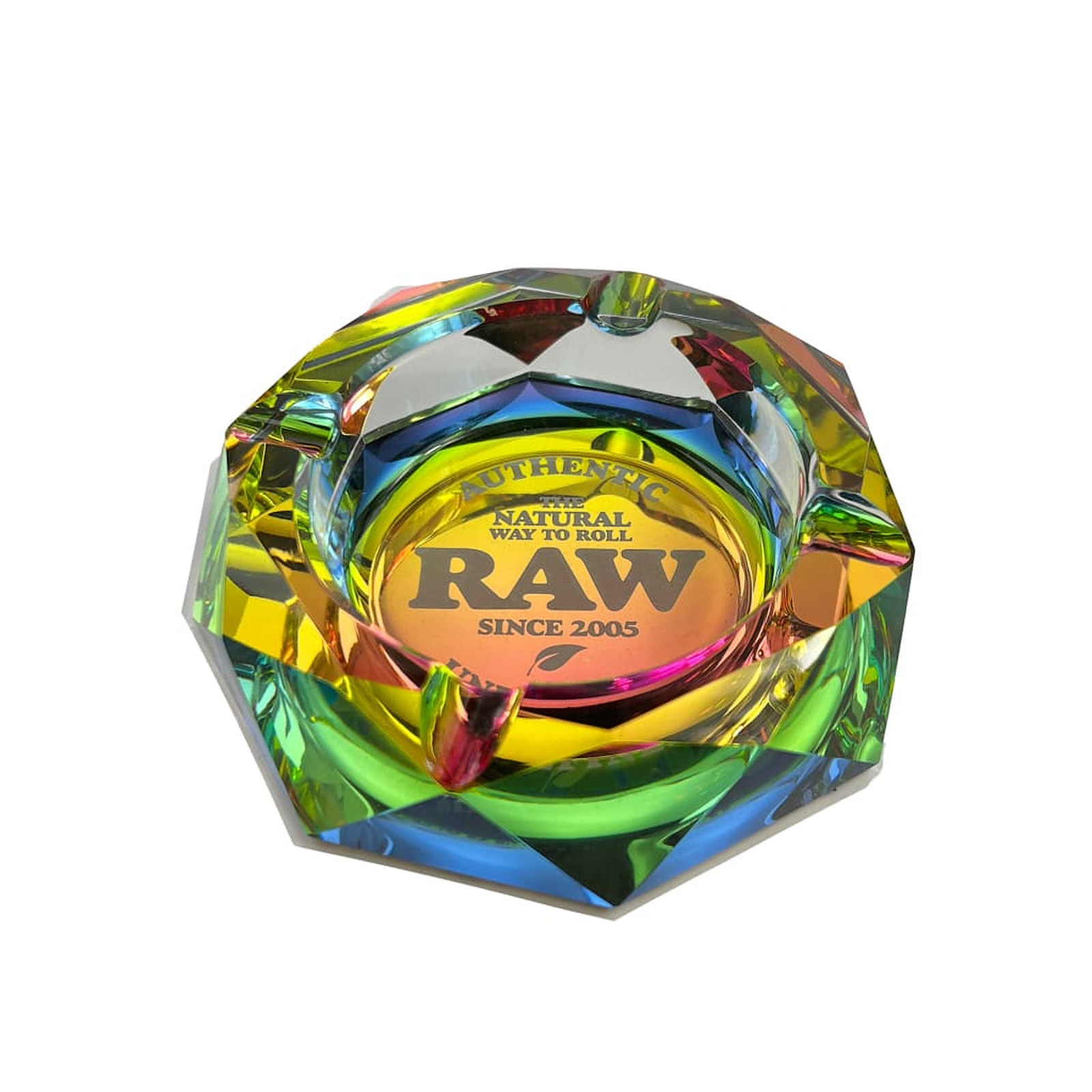 BOOM Headshop: RAW Prism Glass Ashtray - Rainbow | Leafly