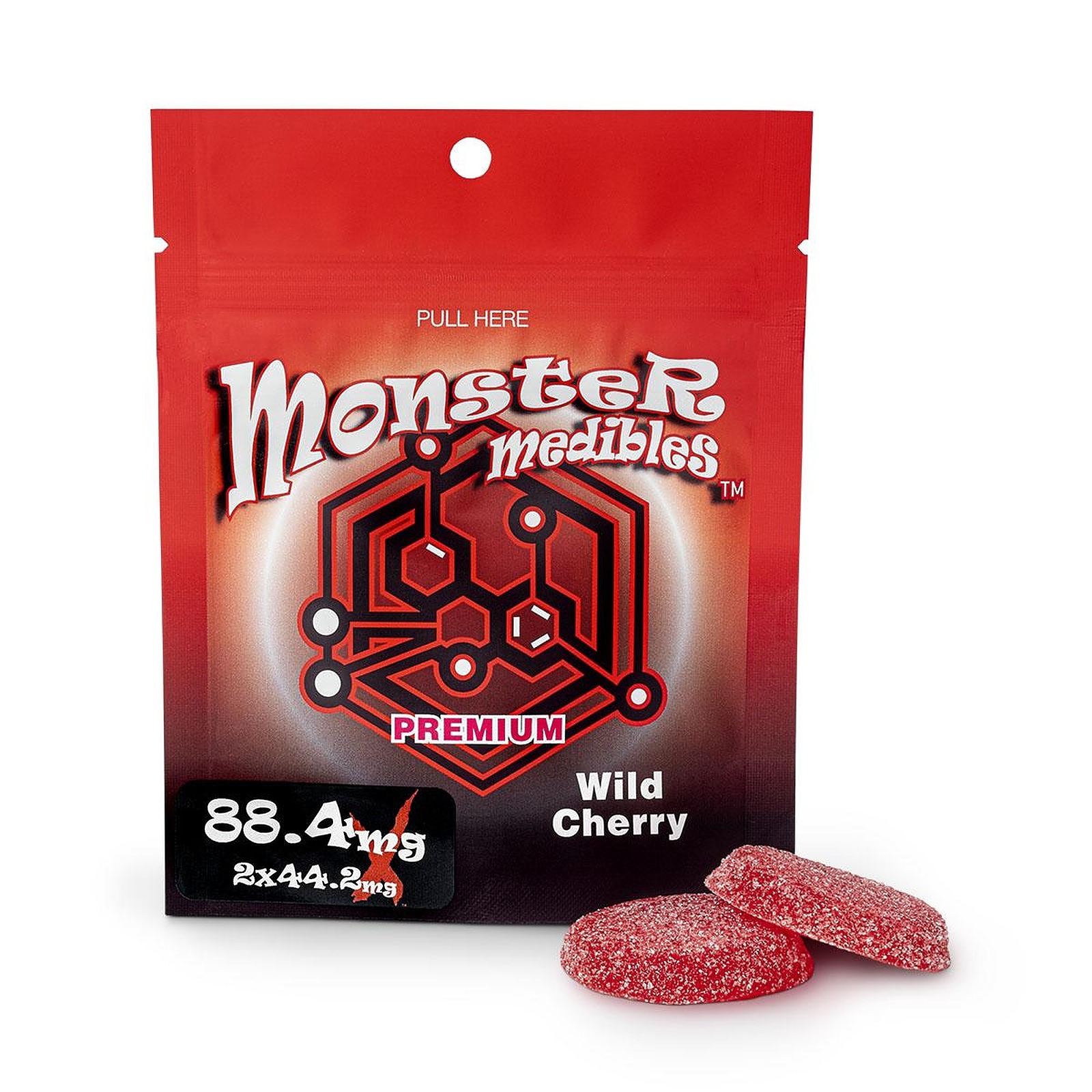 Monster Xtracts: Wild Cherry 2x44.2mg Gummies - Monster X | Leafly