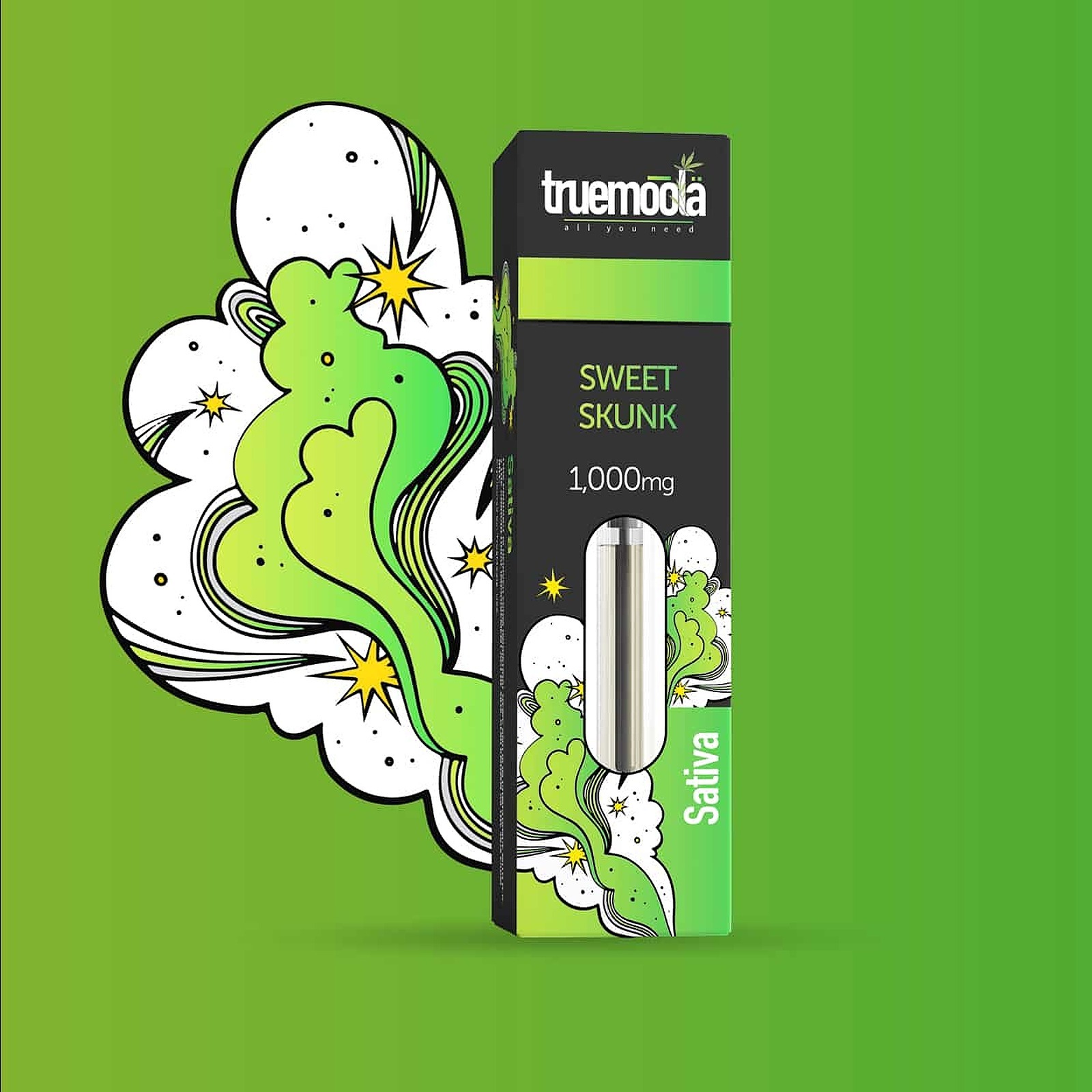 Truemoola: Sweet Skunk - (Sativa) 1000MG Cartridge | Leafly