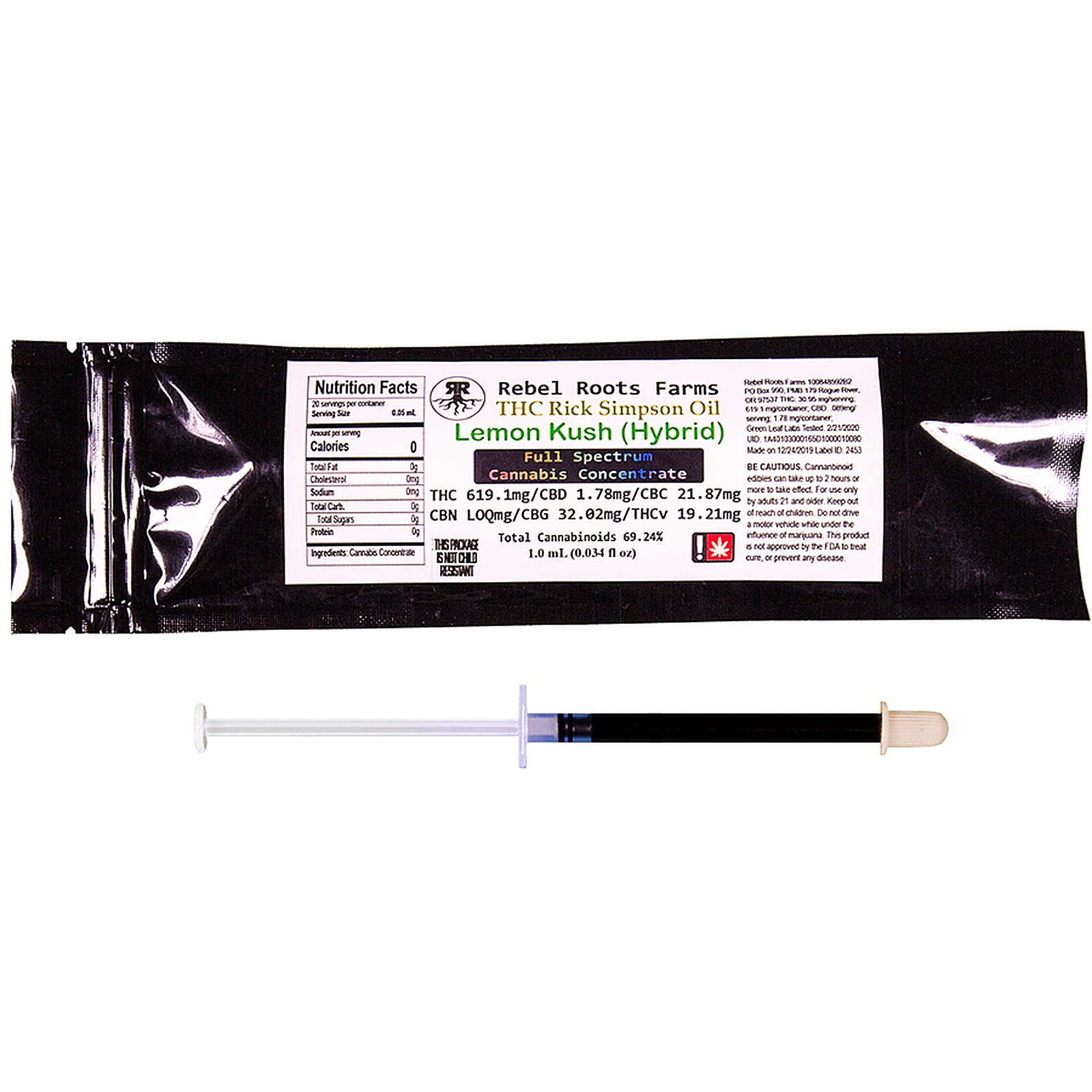 Rebel Roots Farms: 1:1 Pennywise RSO 1g | Leafly