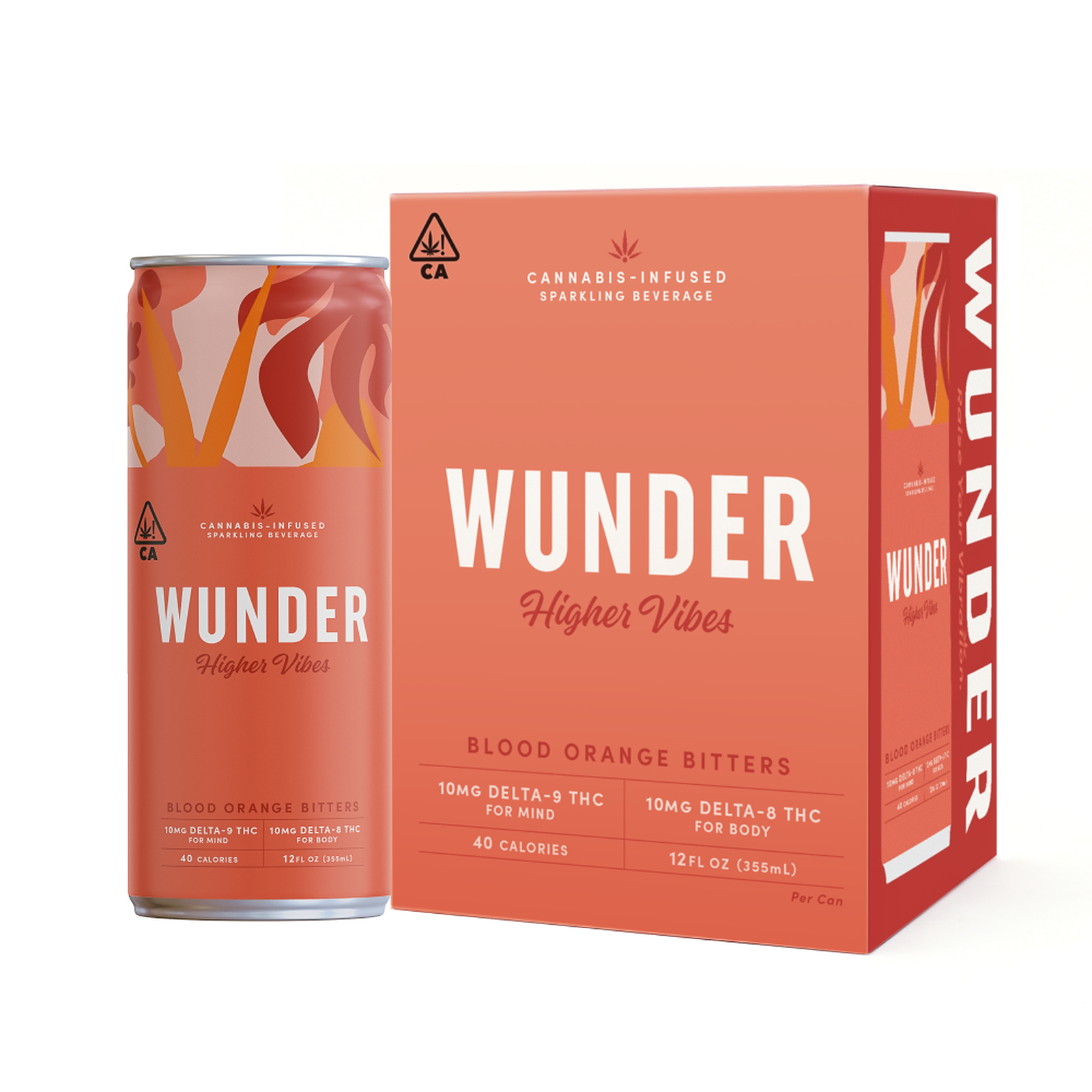 WUNDER: WUNDER Higher Vibes - Blood Orange Bitters - 4pk | Leafly