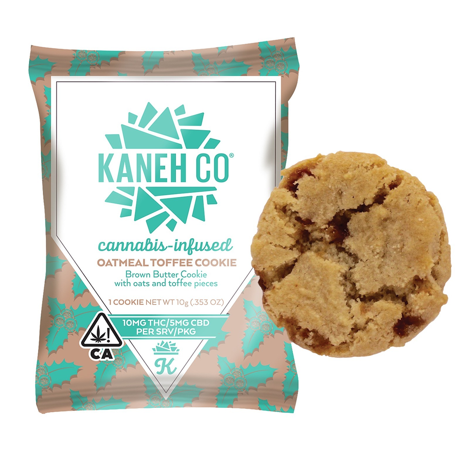Kaneh Co.: SOLOS Oatmeal Toffee Cookie [1pc] 2:1 THC:CBD (10mg THC/5mg ...
