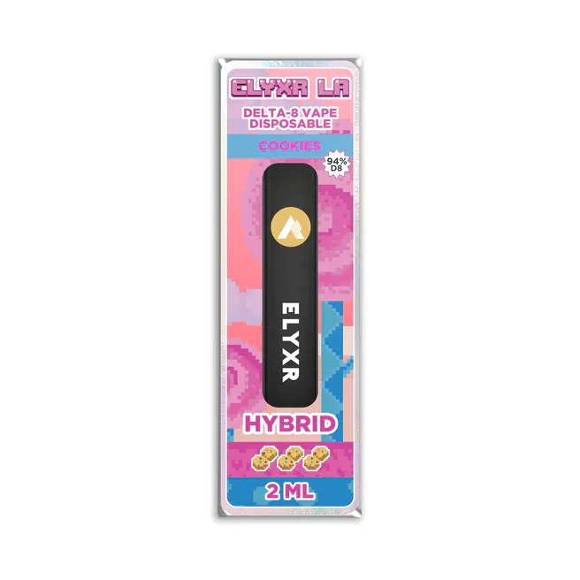 Elyxr: Delta 8 Disposable Vape 2 Grams (2000mg) | Hybrid ~ Cookies | Leafly
