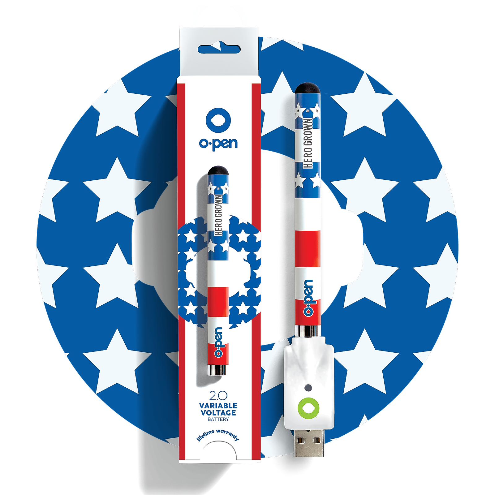 O.pen: O.pen 2.0 USA Flag Battery | Leafly