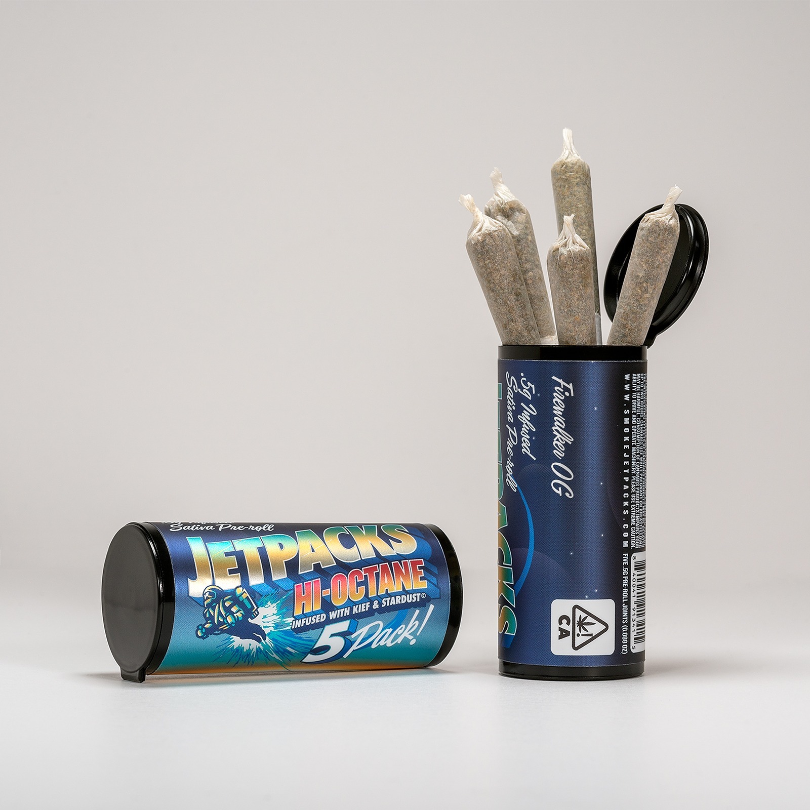 Jetpacks: Firewalker OG (.5g Pre-Roll 5 pack with Kief & Stardust) | Leafly