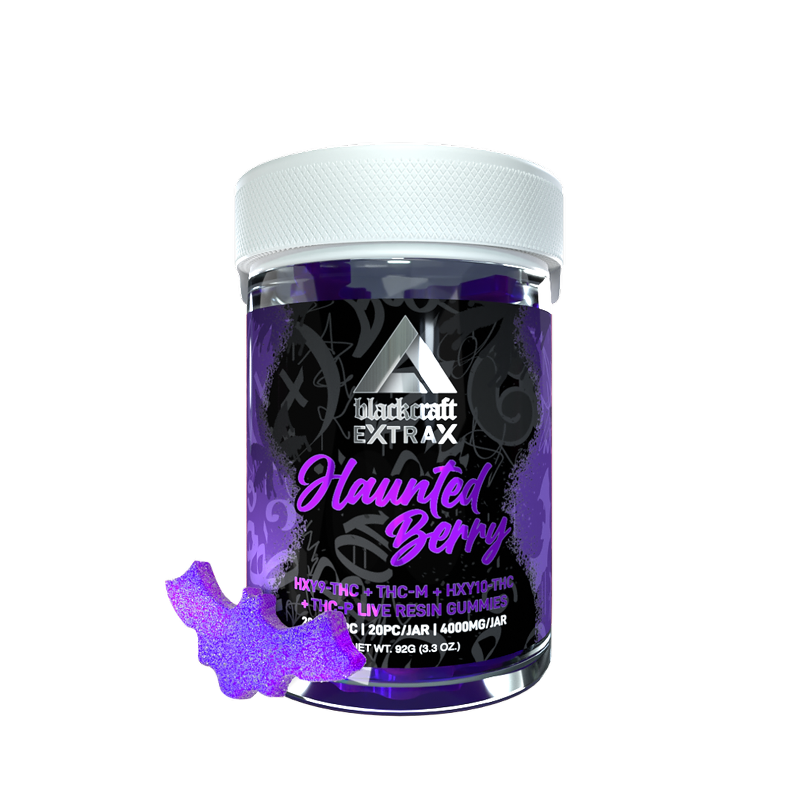 Delta Extrax: Haunted Berry | Blackcraft Extrax HXY-10 + THCp 4000mg ...