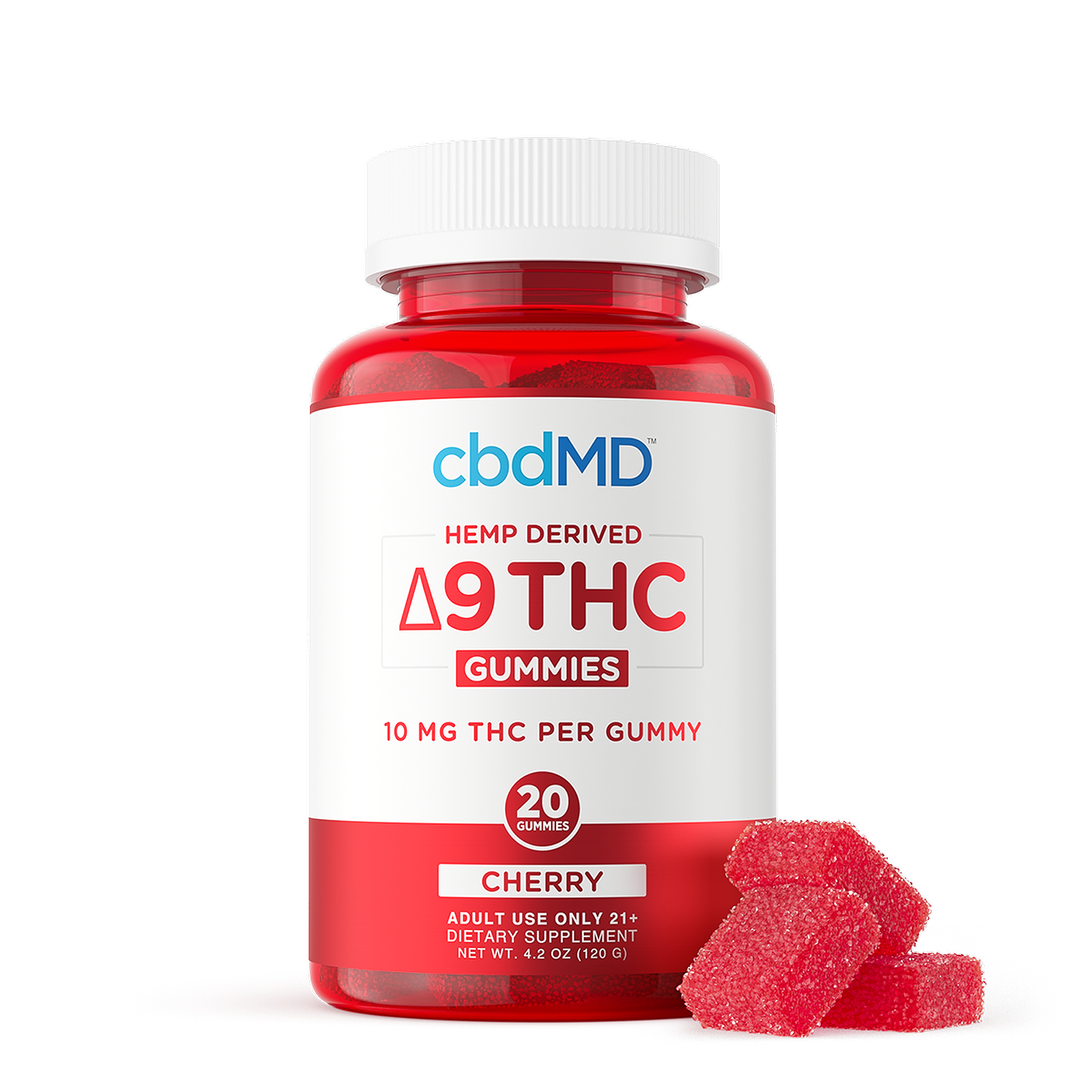 cbdMD: Delta 9 THC Gummies - Cherry - 10mg | Leafly cbdMD: Delta 9 THC Gummies - Cherry - 10mg | Leafly