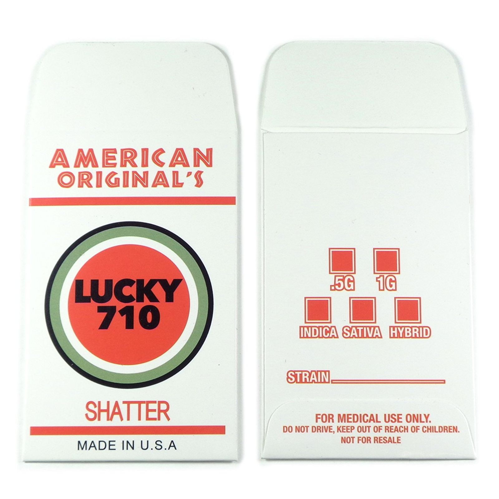 Shatter Labels: 50 American Original's Lucky 710 Full Color Shatter ...