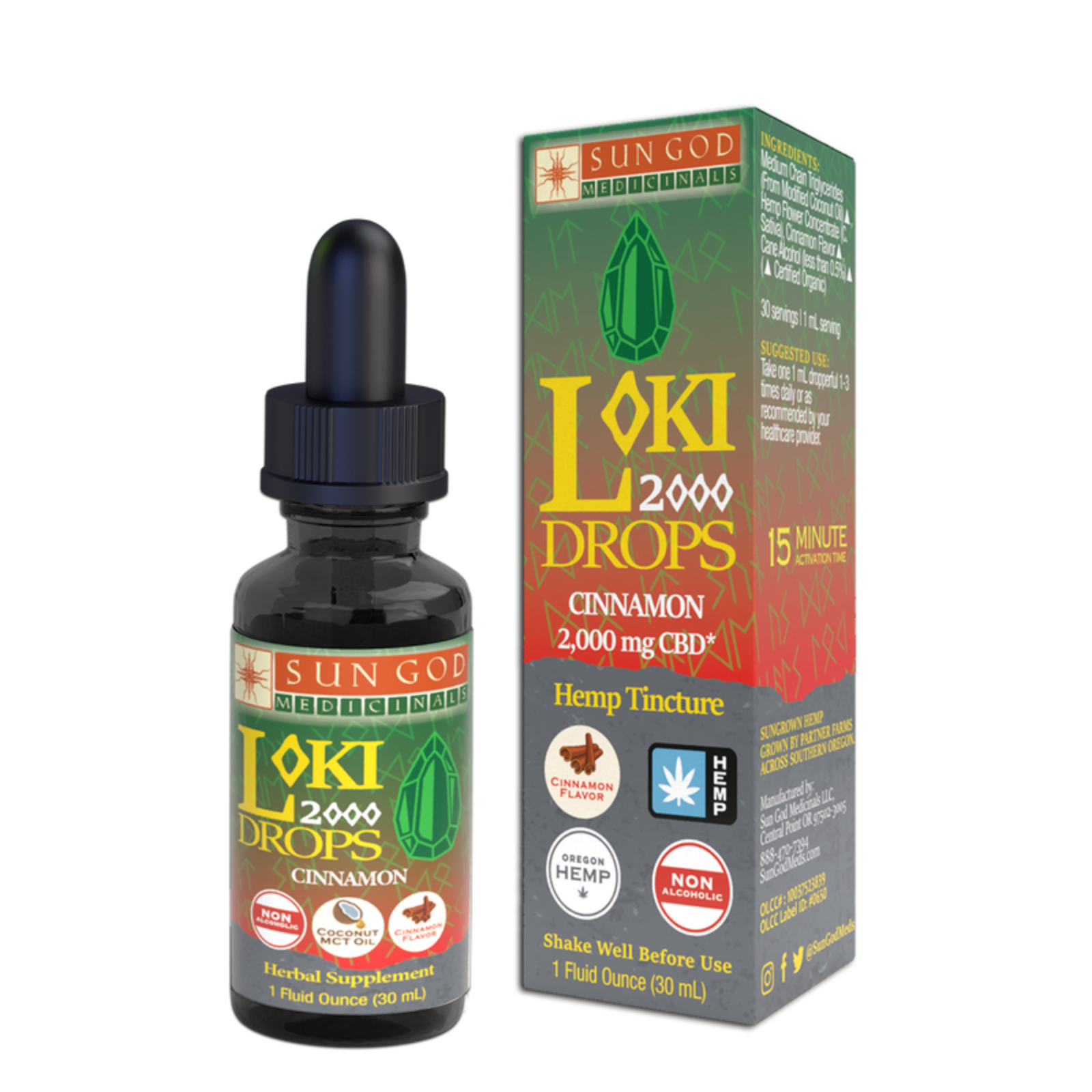 Sun God Medicinals - OLCC Division: Loki 2000 Drops CBD Tincture ...