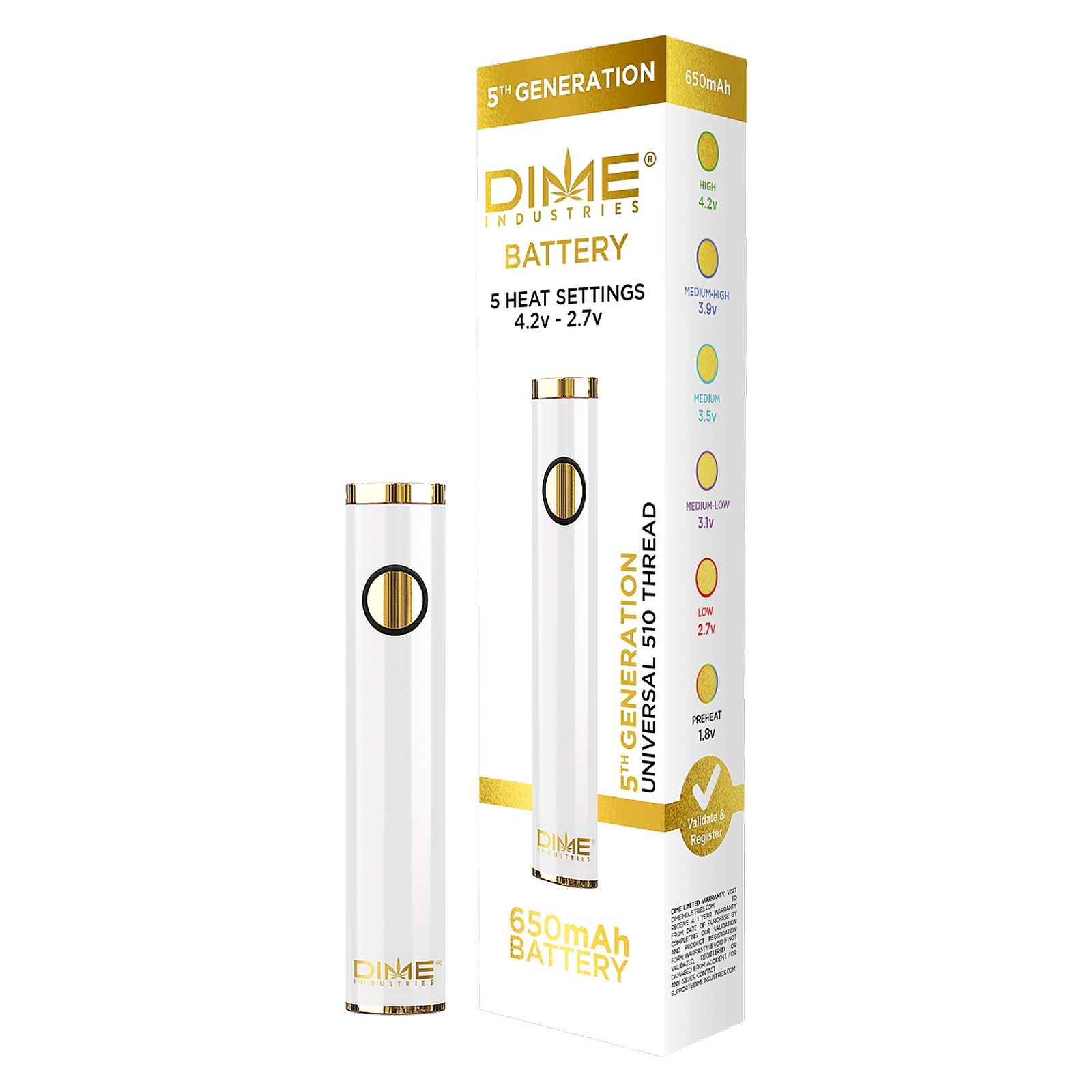 Dime Industries: Dime Industries 5th Generation 510 Thread Battery ...