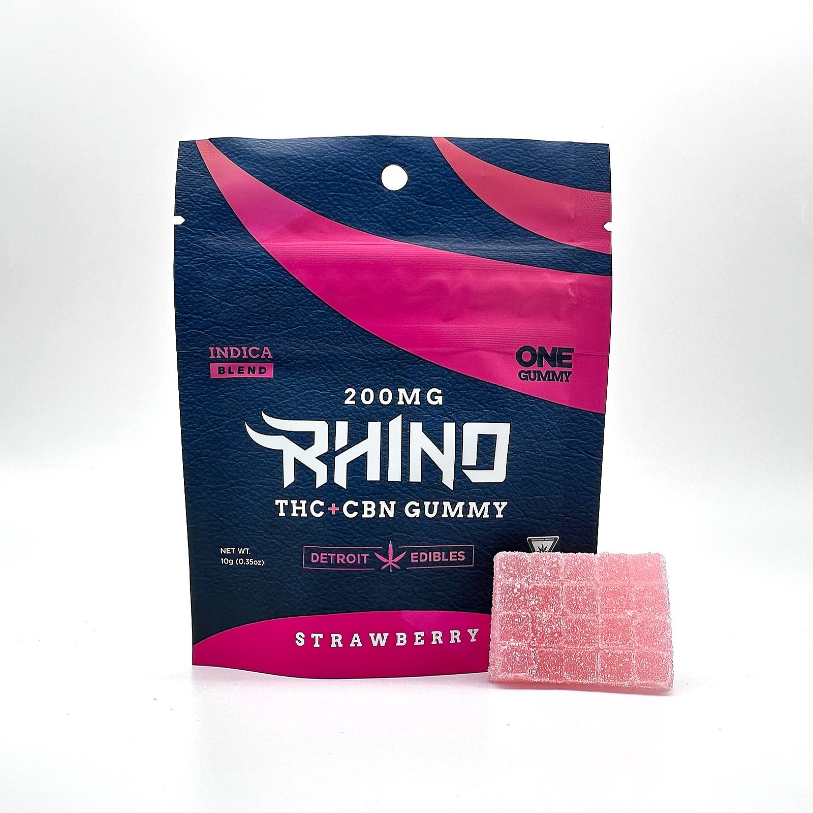 Detroit Edibles: Rhino Gummy - Strawberry - 200mg THC & 50mg CBN | Leafly Detroit Edibles: Rhino Gummy - Strawberry - 200mg THC & 50mg CBN | Leafly