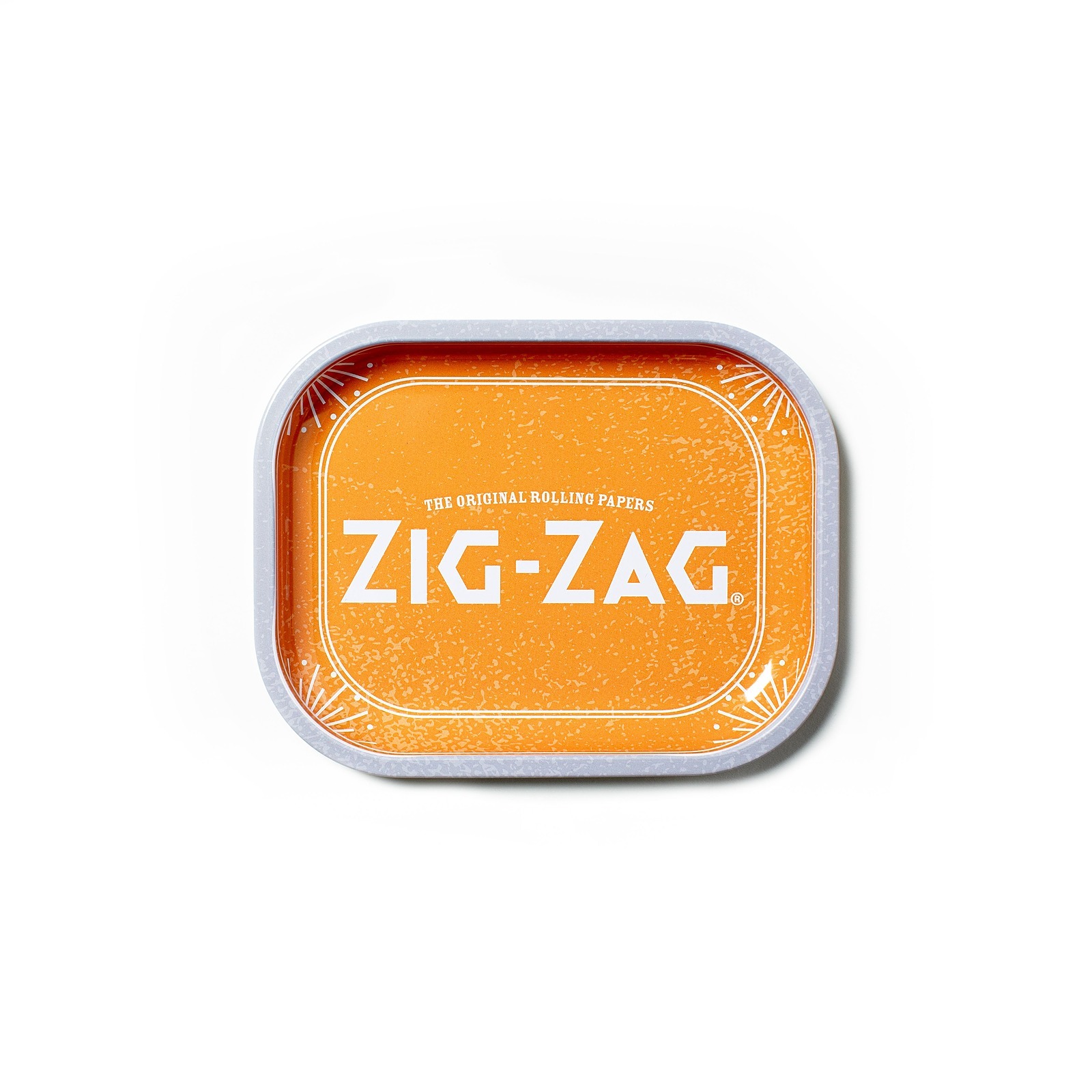Zig Zag Canada: Zig-Zag Small Metal Rolling Tray - Since 1879 (Orange) | Leafly