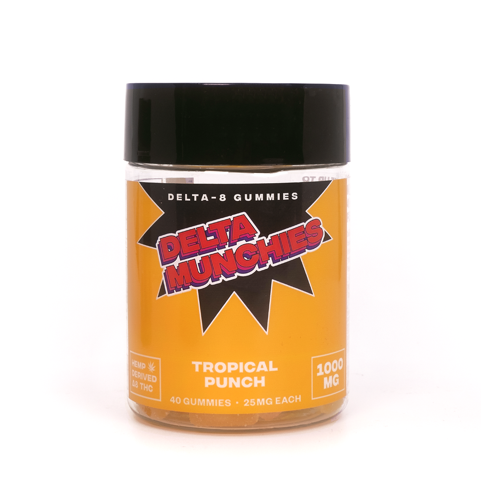 Delta Munchies: Tropical Punch 1000mg Delta 8 THC Gummies | Leafly