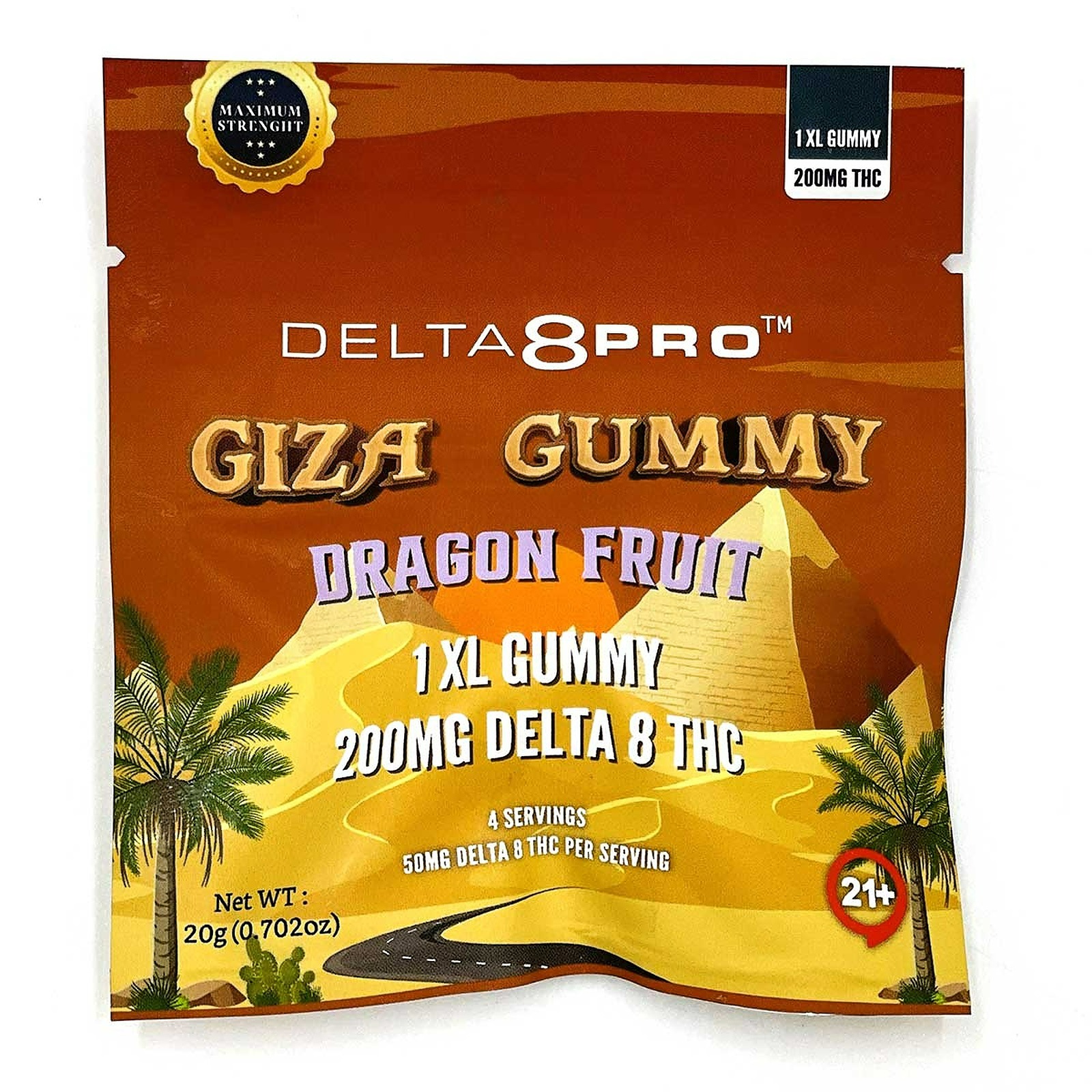 Delta 8 Pro: 200mg Delta-8 Giza Gummy - Dragon Fruit | Leafly