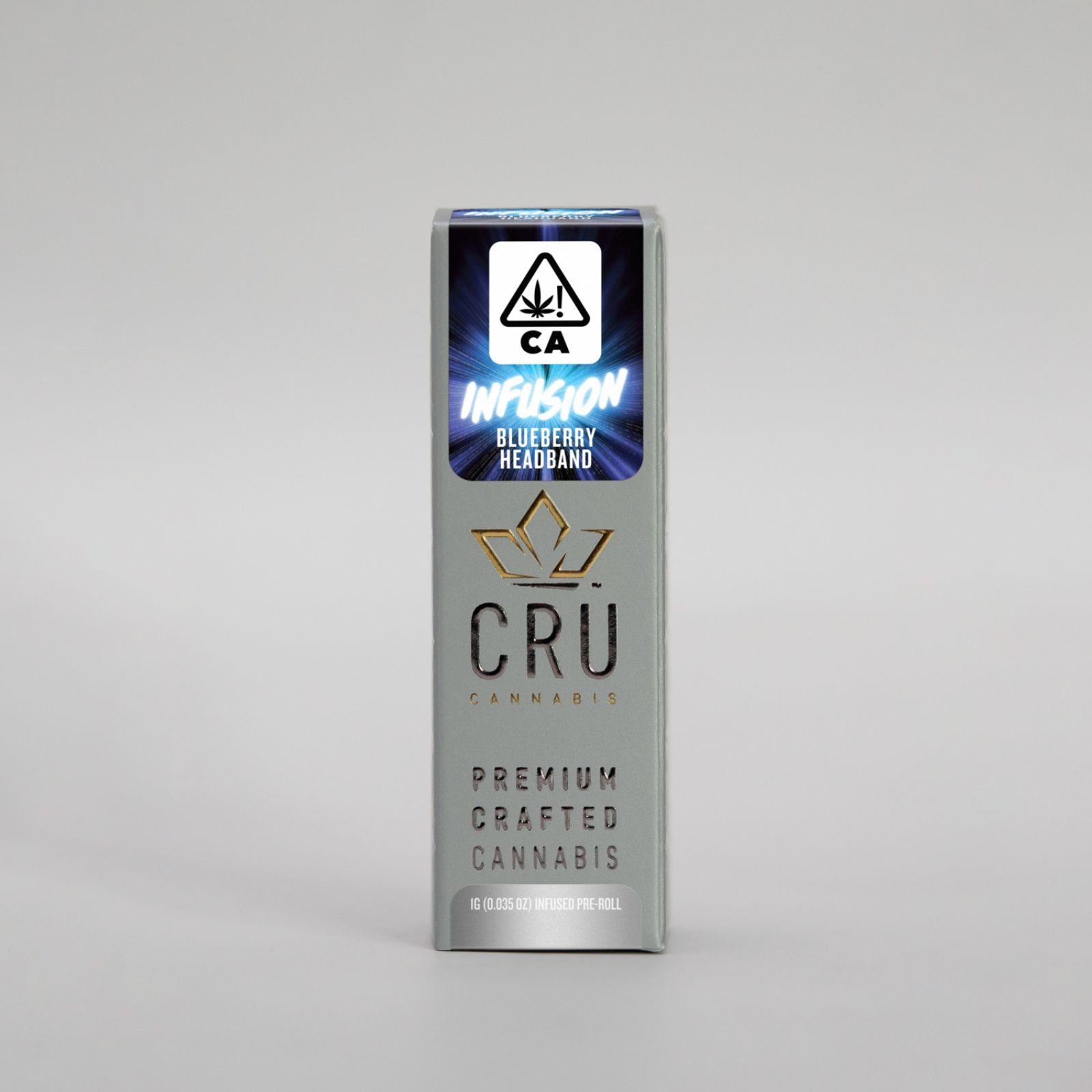 CRU Cannabis: Blueberry Headband CRU Infusion 1G Pre-Roll | Leafly