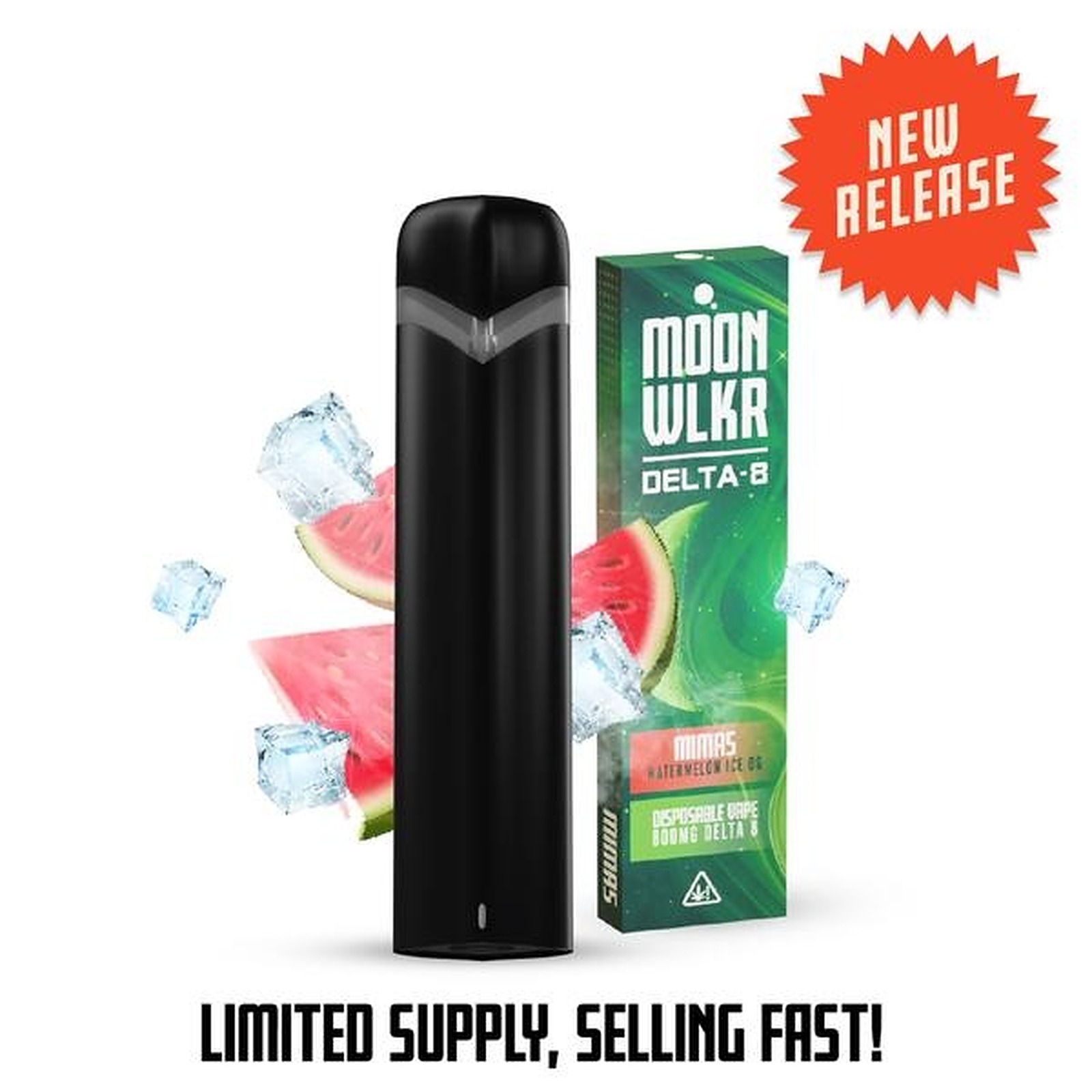 MOONWLKR: Delta-8 THC Disposable Vape - Watermelon Iced OG | Leafly