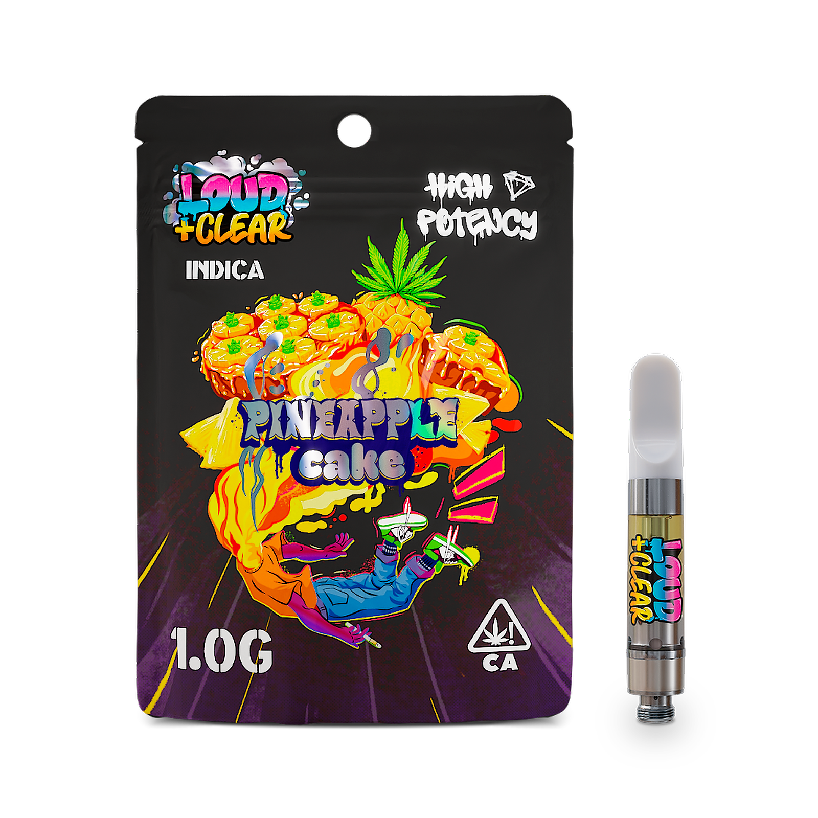 Loud + Clear: Loud + Clear - Pineapple Cake Cartridge - 1g | Leafly