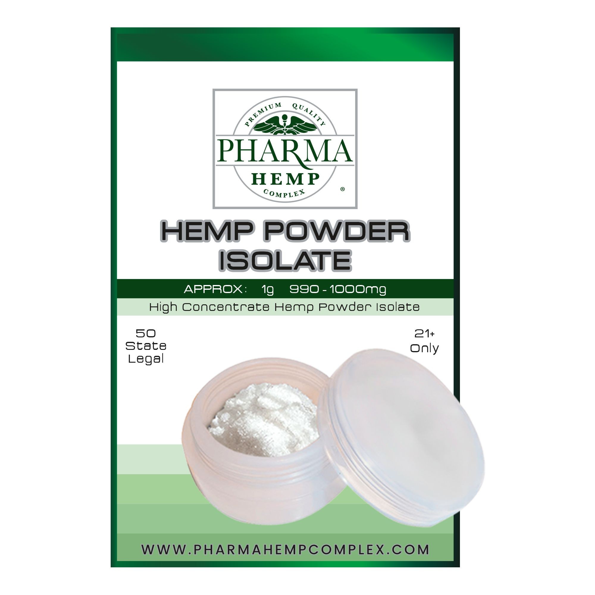 Pharma Hemp Complex: CBD Isolate - Crystalline Powder - 5 Grams 5,000mg ...