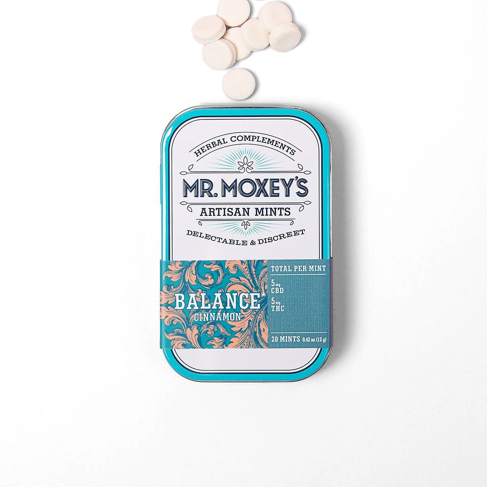 Mr. Moxey's: Balance 1:1 Cinnamon Mints (100mg CBD/100mg THC) | Leafly