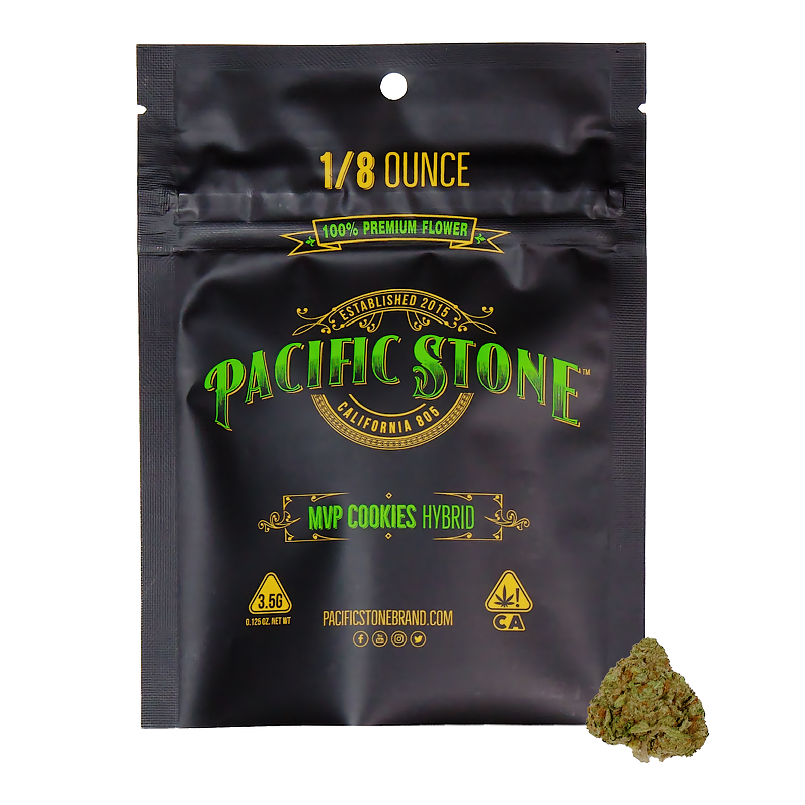 Pacific Stone: MVP Cookies Hybrid (3.5g) | Leafly