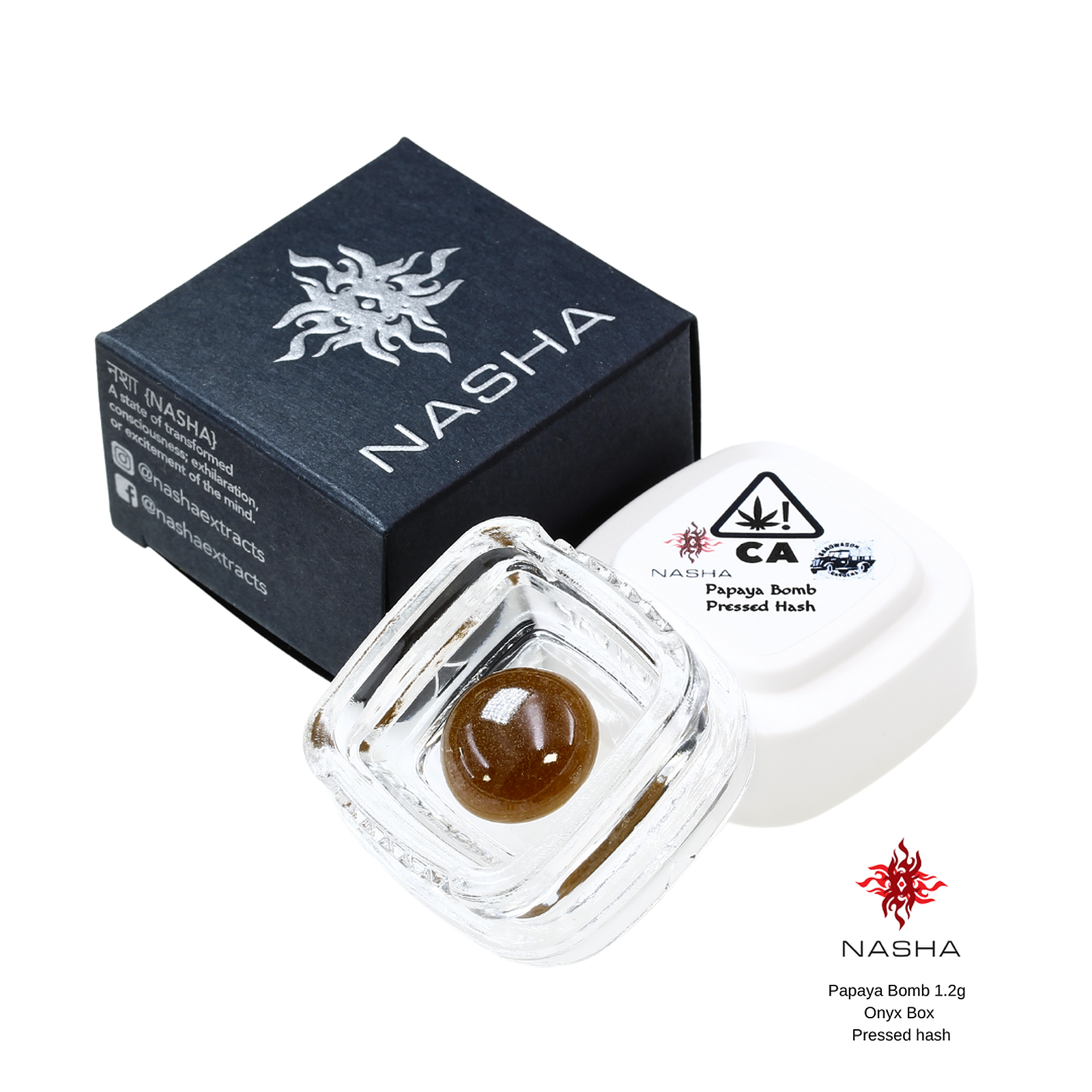 NASHA: Papaya Bomb 1.2g Onyx Pressed Live Hash (Bandwagon Gardens) | Leafly