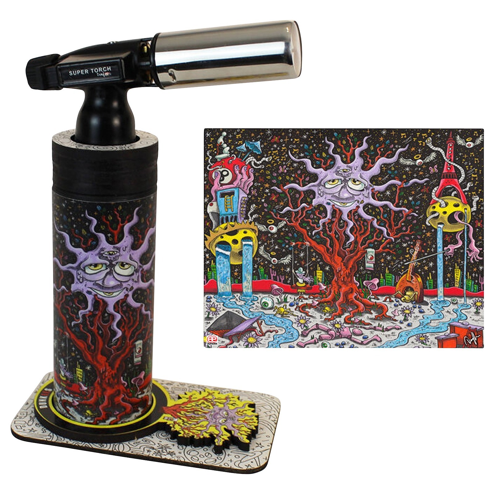 CaliConnected Online Headshop: Dunkees “Happy Tree” Butane Dab Torch ...