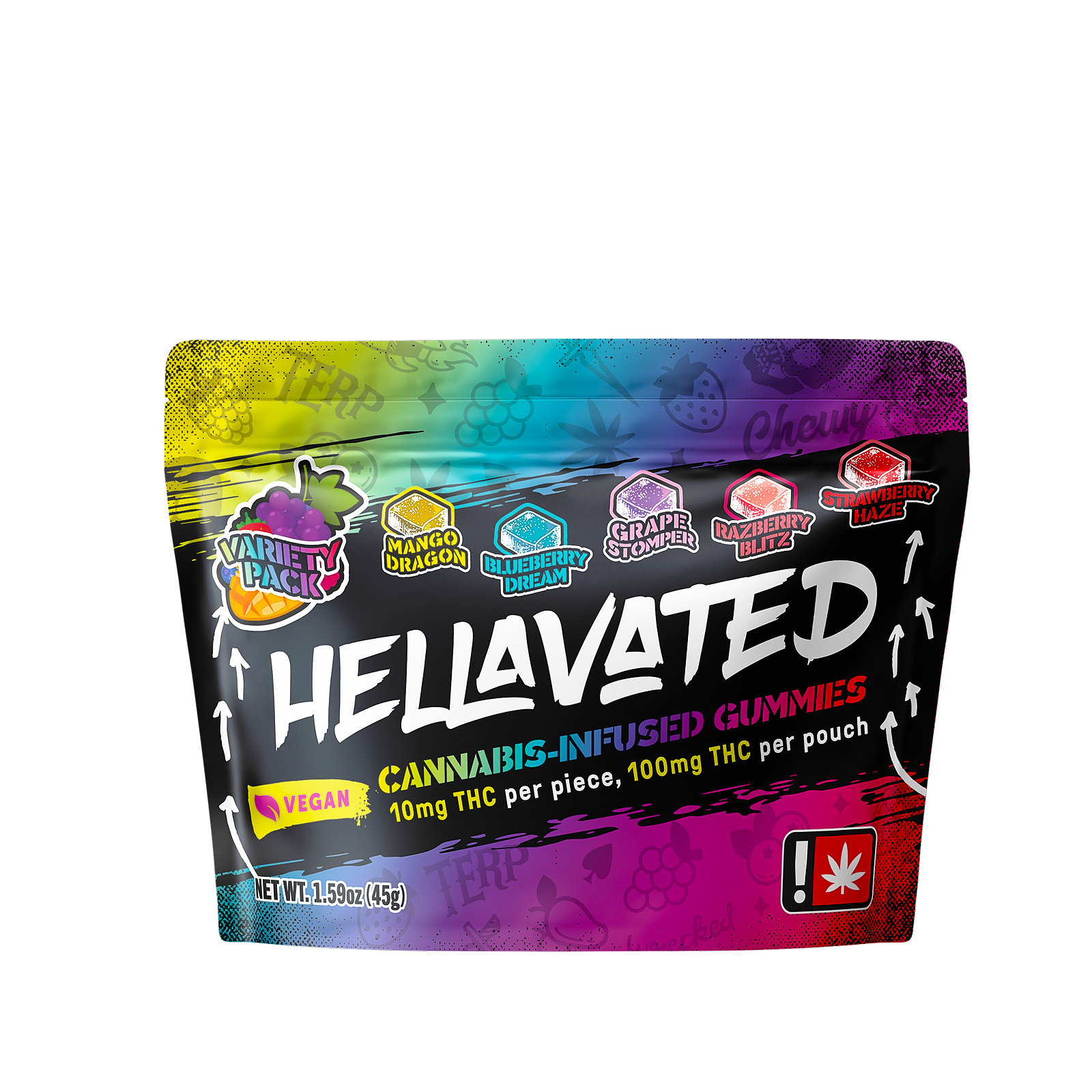 Hellavated: Original Variety Gummiez 100mg 10-pack | Leafly