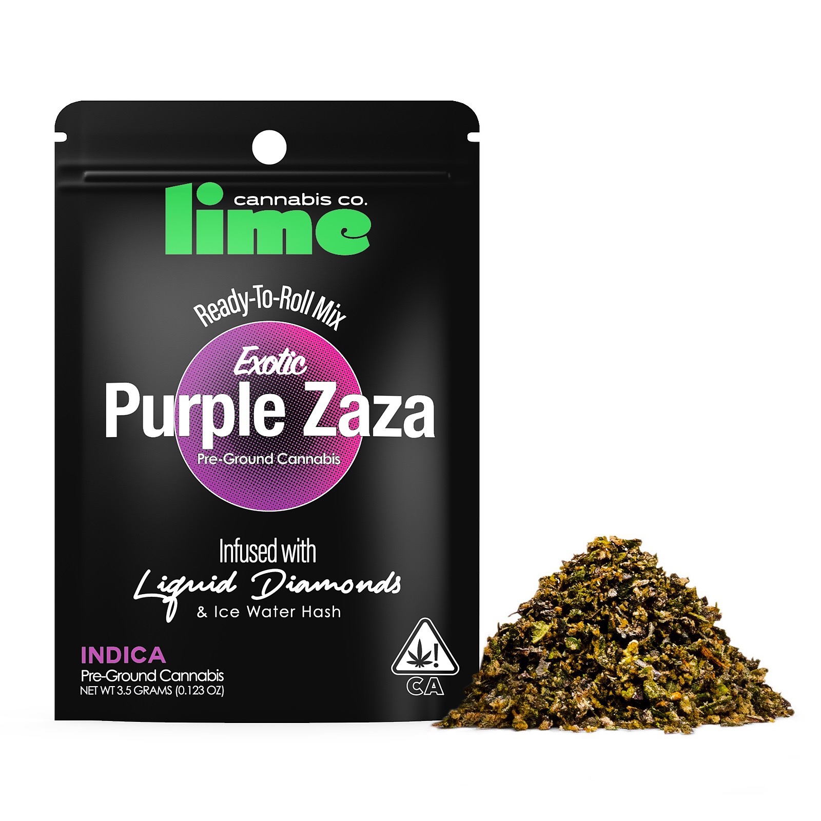 Lime: Indica (3.5g Infused Flower) | Exotic Ready-To-Roll - Purple ZaZa ...