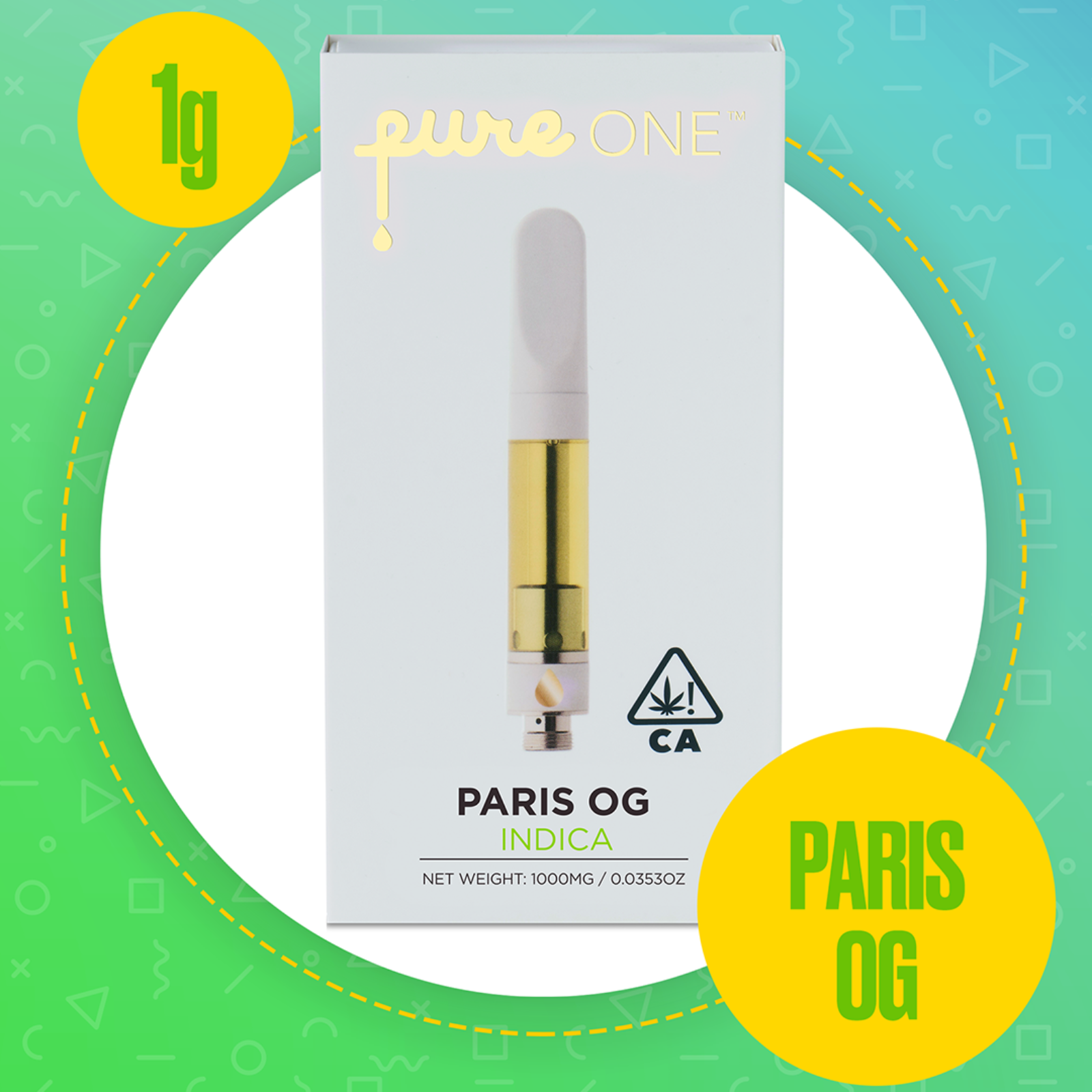 Pure Vape: Pure One - Paris OG [1000mg] | Leafly