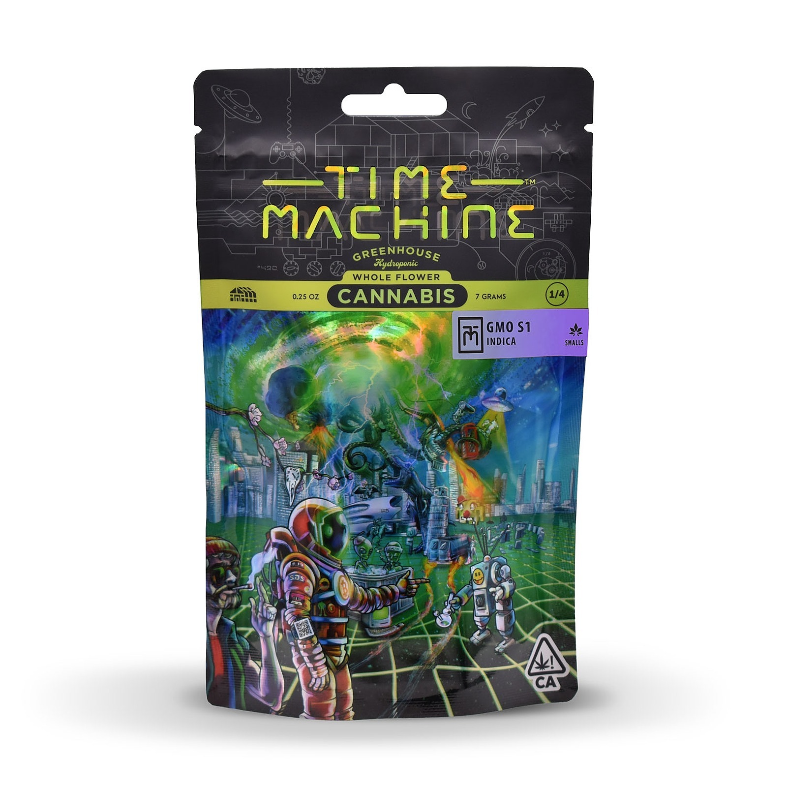 Time Machine: Time Machine Flower 7g Pouch Indica GMO S1 | Leafly