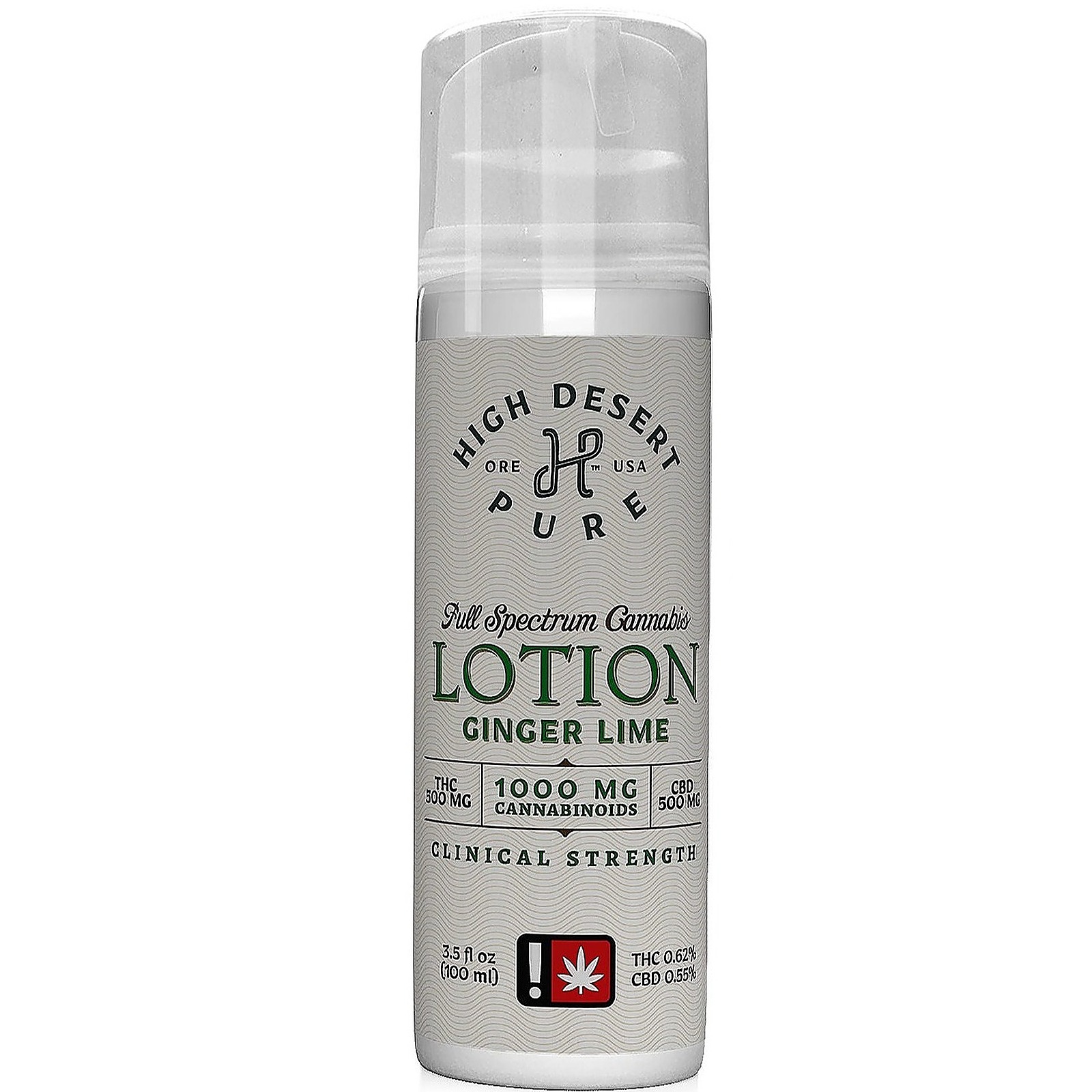 High Desert Pure: Lotion | Clinical Strength Ginger Lime (1500 mg) | Leafly