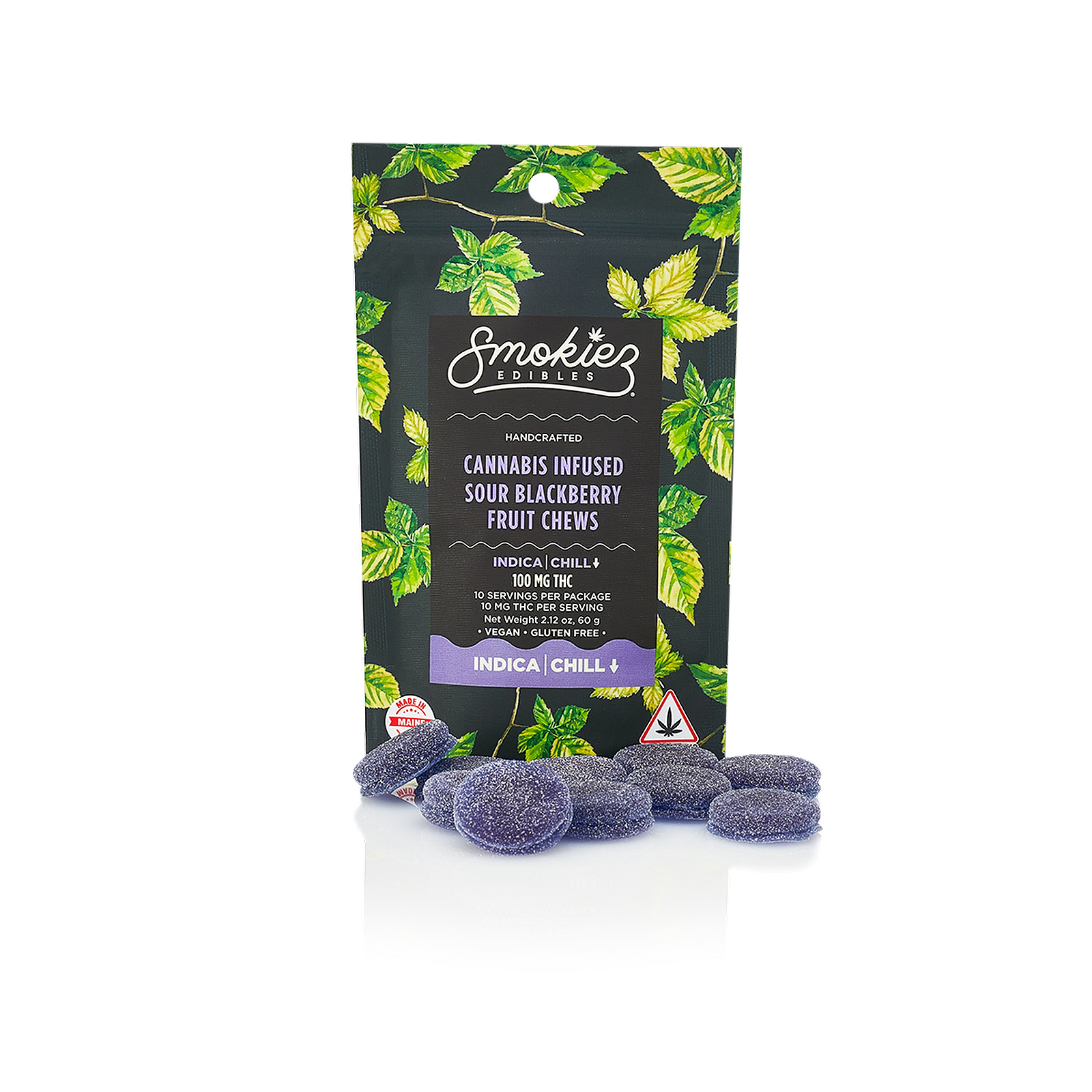 Smokiez Edibles: Smokiez INDICA Sour Blackberry Fruit Chews - 100mg ...