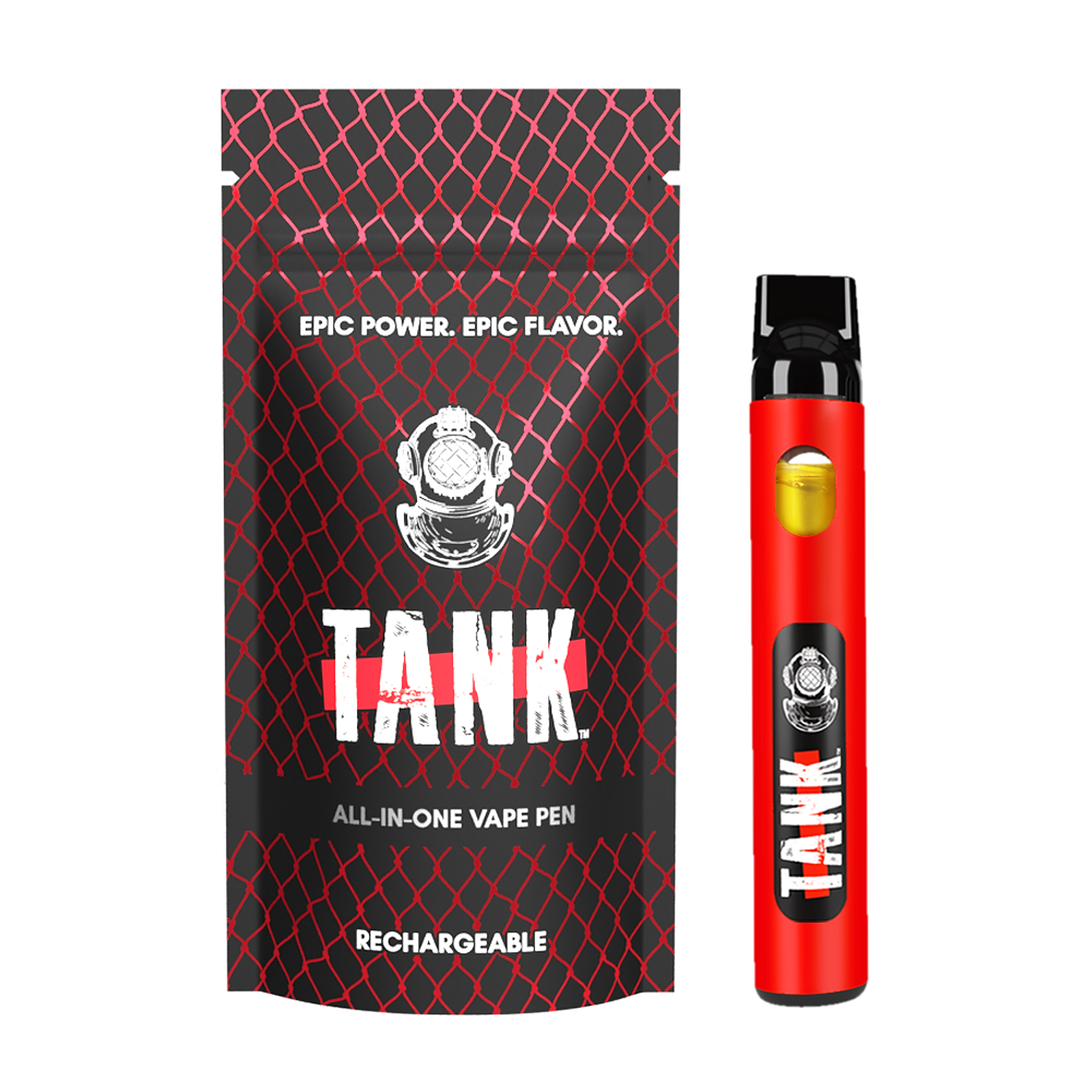 TANK Vapes: Paradise Petrol All-in-One Vape Pen 1g | Leafly