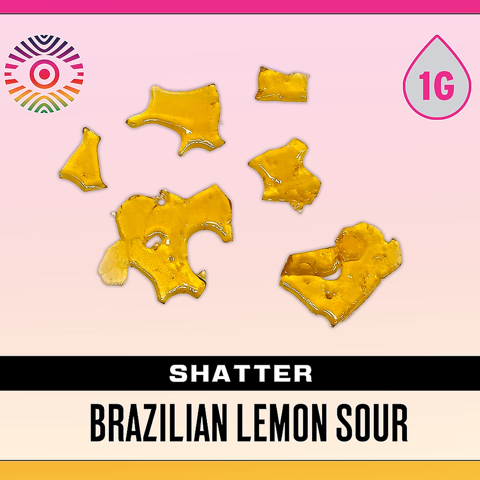 White Label Extracts: Brazilian Lemon Sour Shatter 1 Gram | Leafly