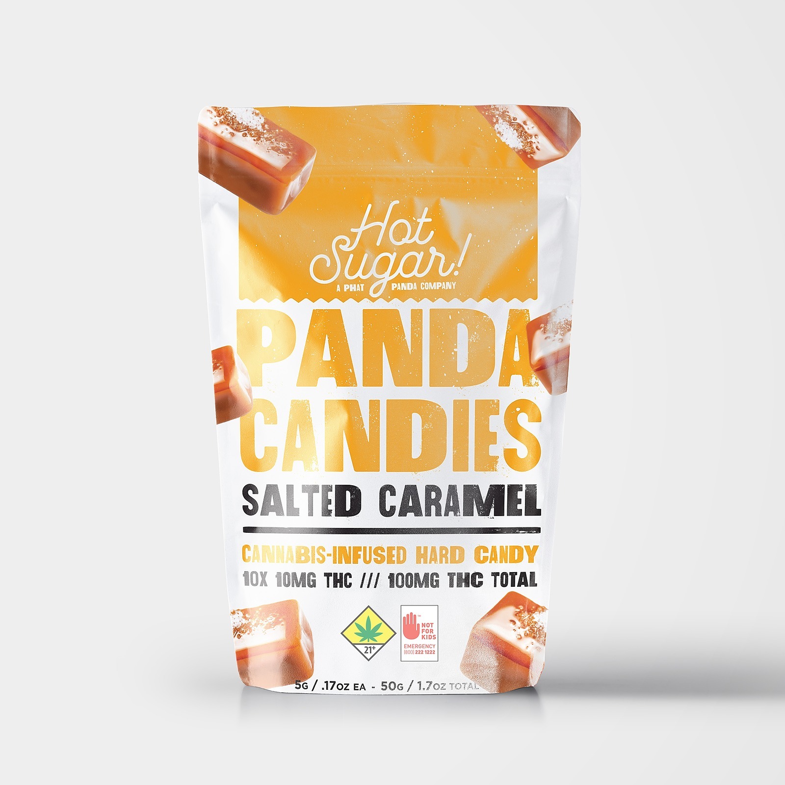 Hot Sugar! by Grow Op Farms: Salted Caramel Panda Candies 100mg 10-pack ...