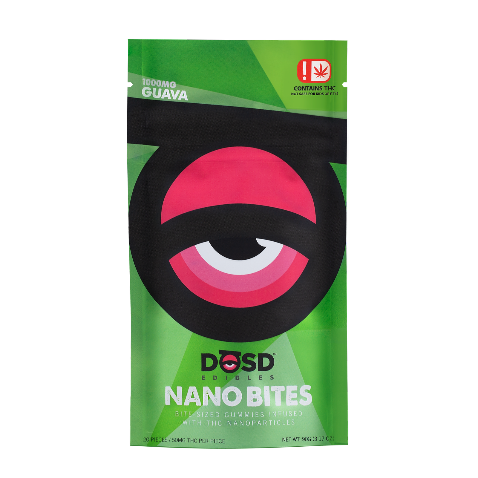 DŌSD Edibles: Nano Bites - Guava 1000mg (Indica) | Leafly