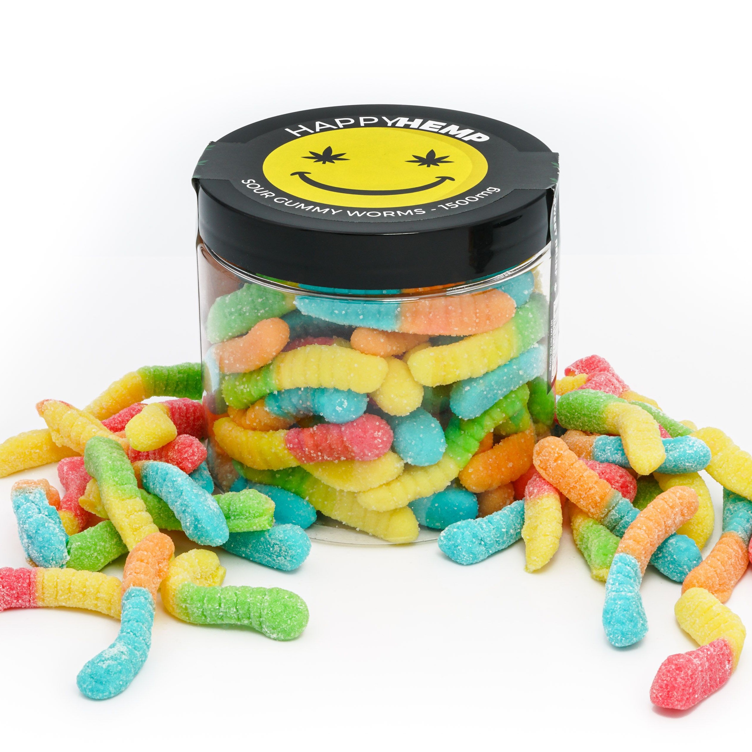 Happy Hemp: Happy Hemp Sour Gummy Worms | Leafly